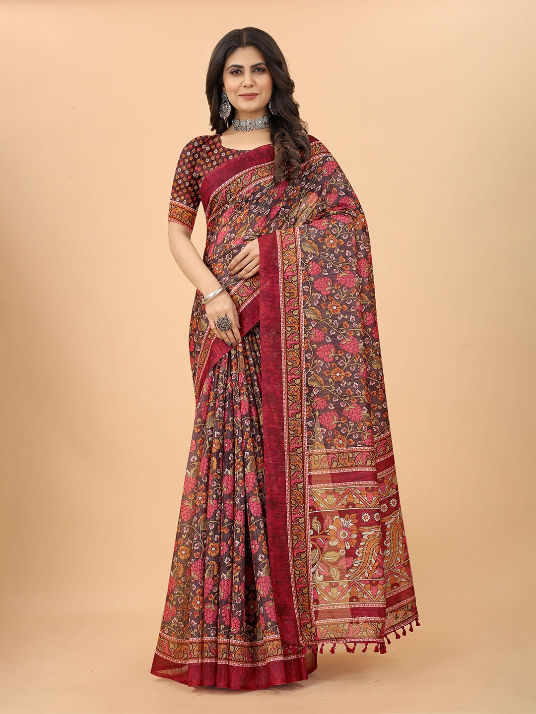 Buy Kiwie Floral Printed Linen Blend Saree - Sarees for Women 23967094 ... Buy Kiwie Floral Printed Linen Blend Saree - Sarees for Women 23967094 ...