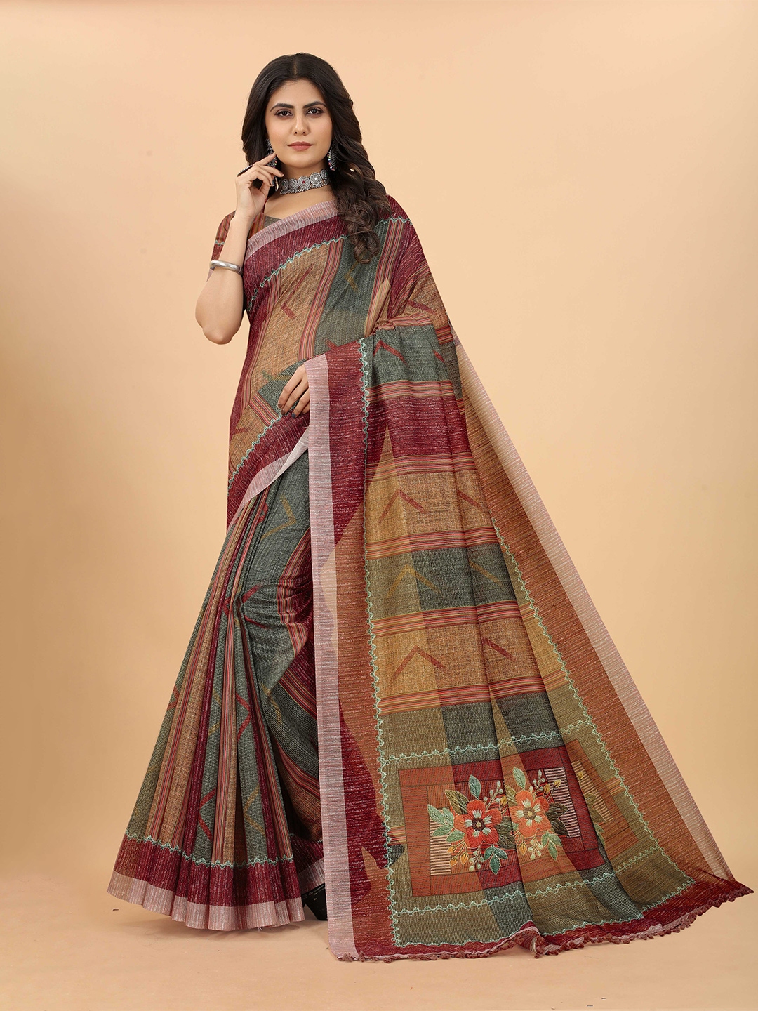 Buy Kiwie Floral Printed Linen Blend Saree - Sarees for Women 23967106 ... Buy Kiwie Floral Printed Linen Blend Saree - Sarees for Women 23967106 ...