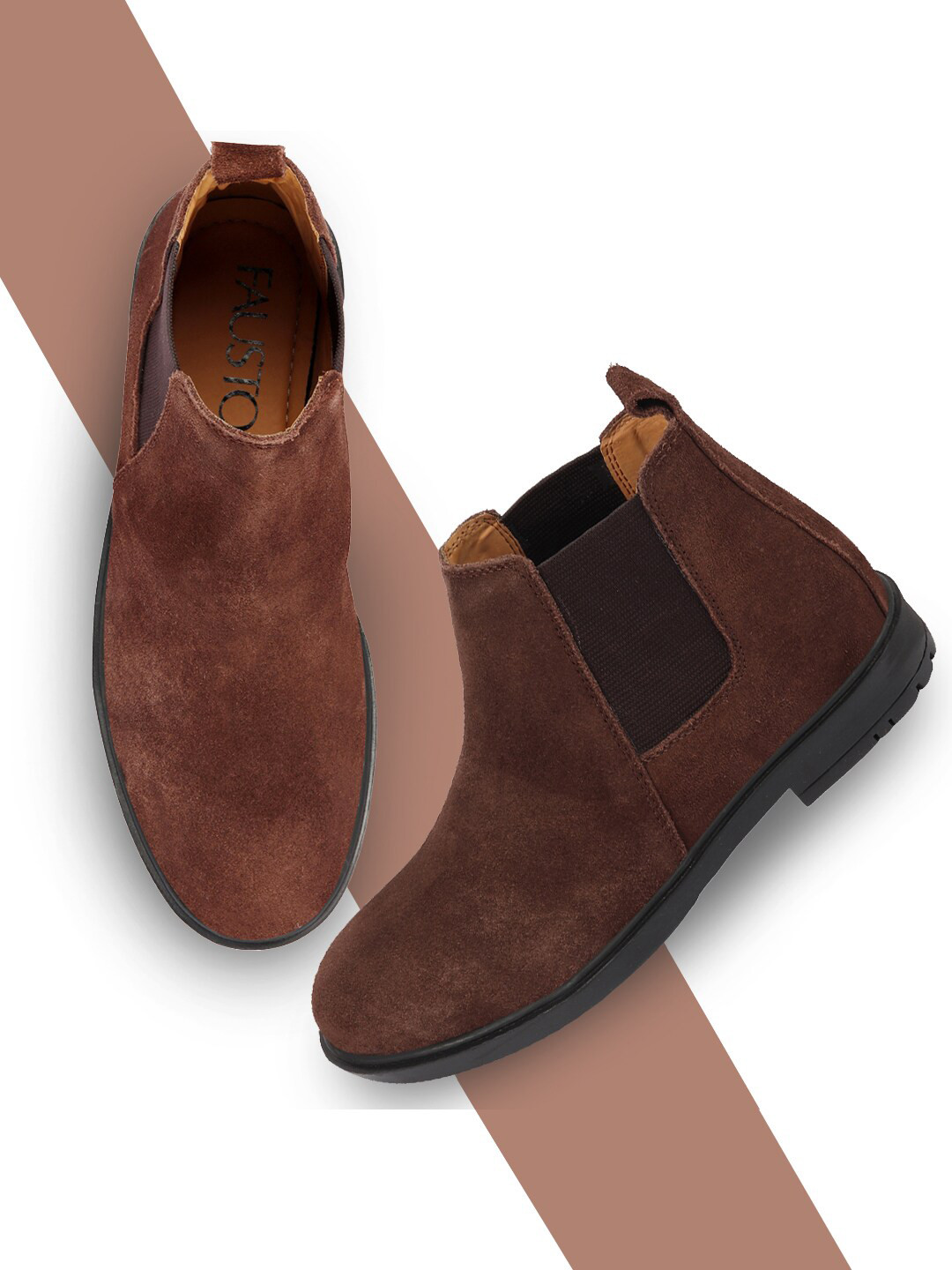 Buy FAUSTO Boys Mid Top Block Heel Chelsea Boots - Boots for Boys ...