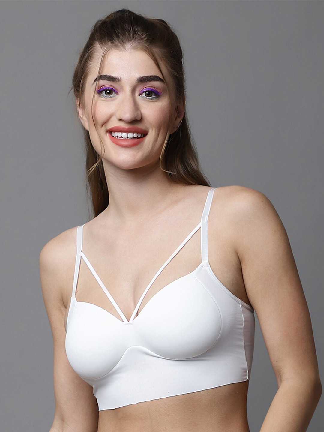 Buy PrettyCat Bralette Medium Coverage Lightly Padded Bra With All Day ...