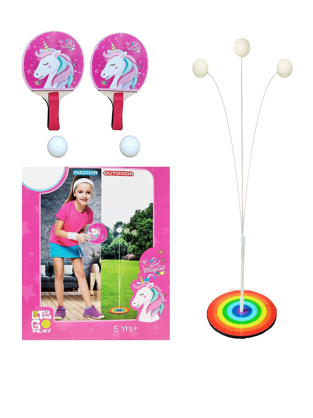 Buy MUREN Kids Portable Table Tennis Trainer Toy Ping Pong Paddle Set ...