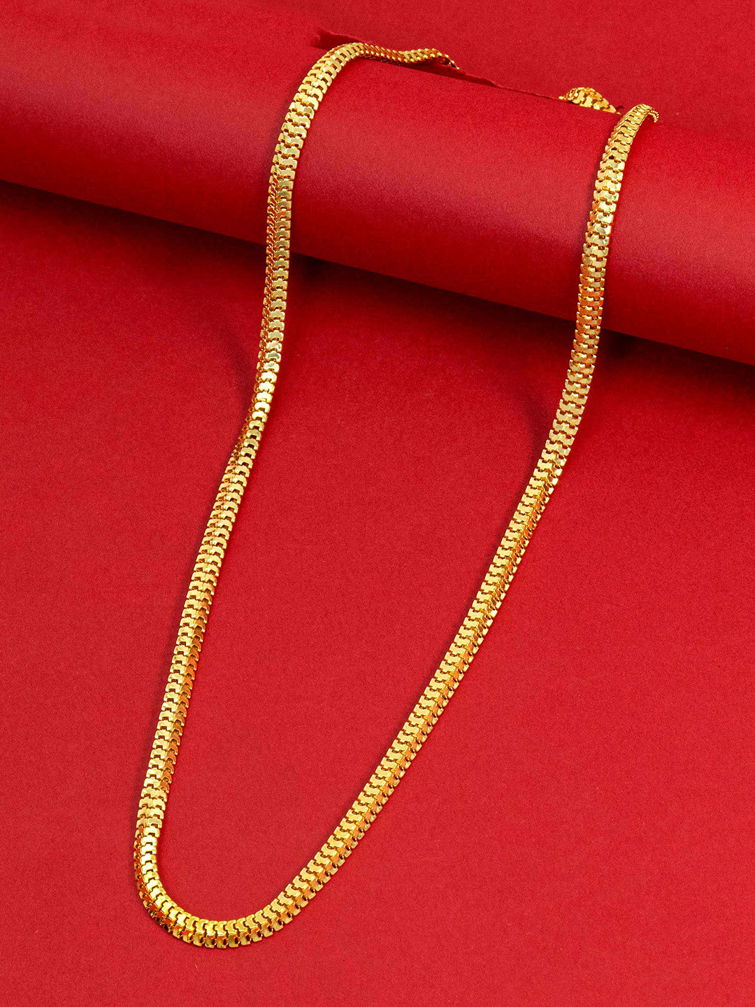 Buy Ramdev Art Fashion Jwellery Gold Plated Minimal Brass Chain ...