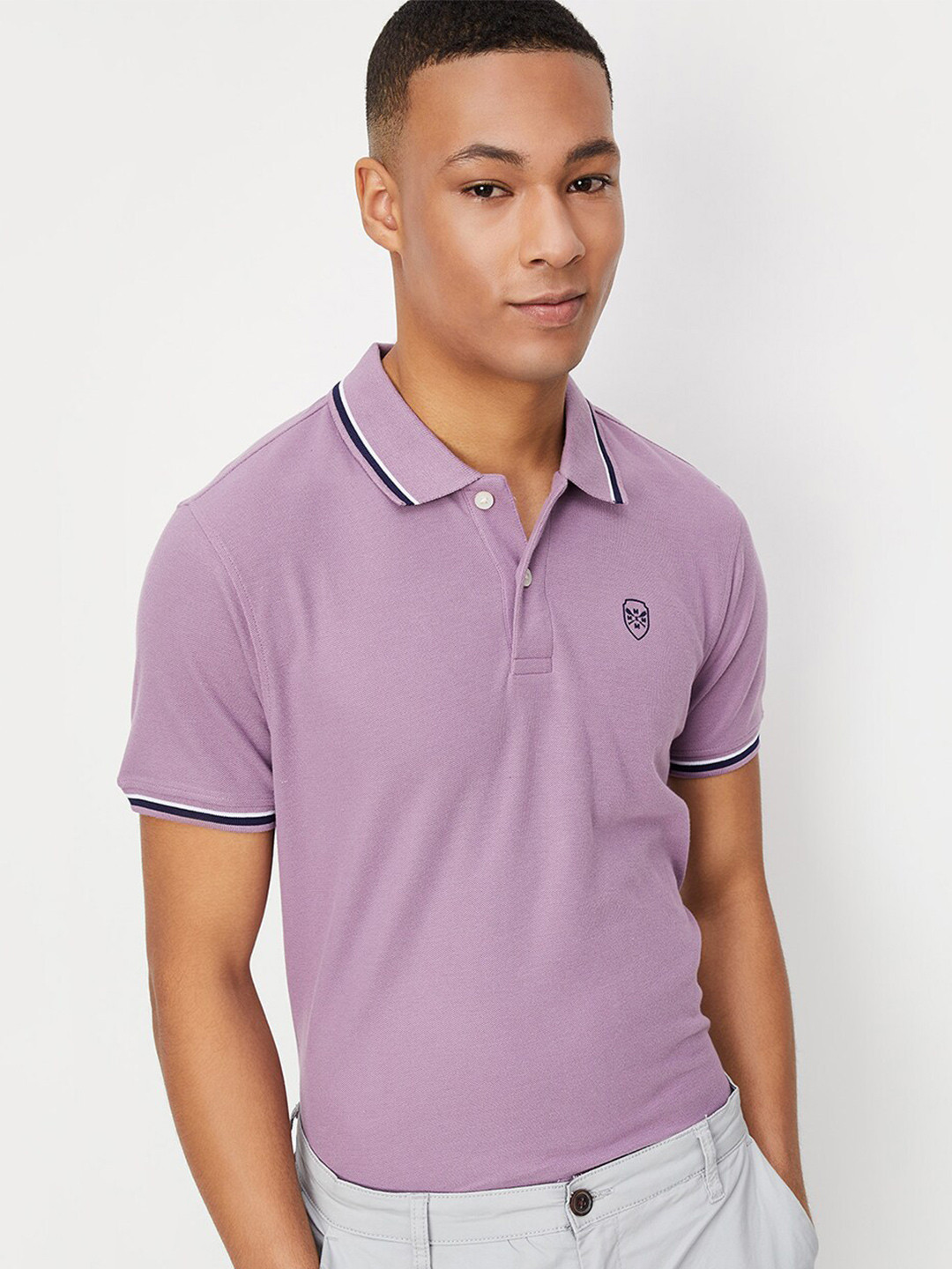 Buy Max Polo Collar Short Sleeves Cotton T Shirt - Tshirts for Men ...