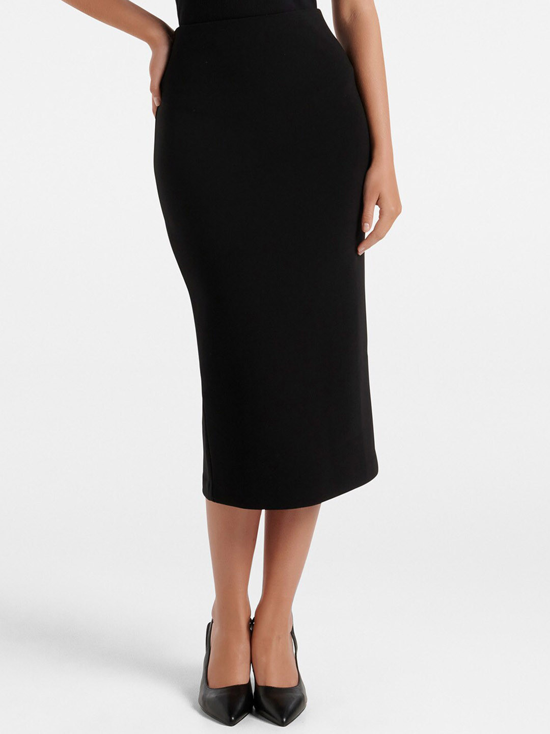 Buy Forever New Pencil Back Slit Slip On Skirt - Skirts for Women ...