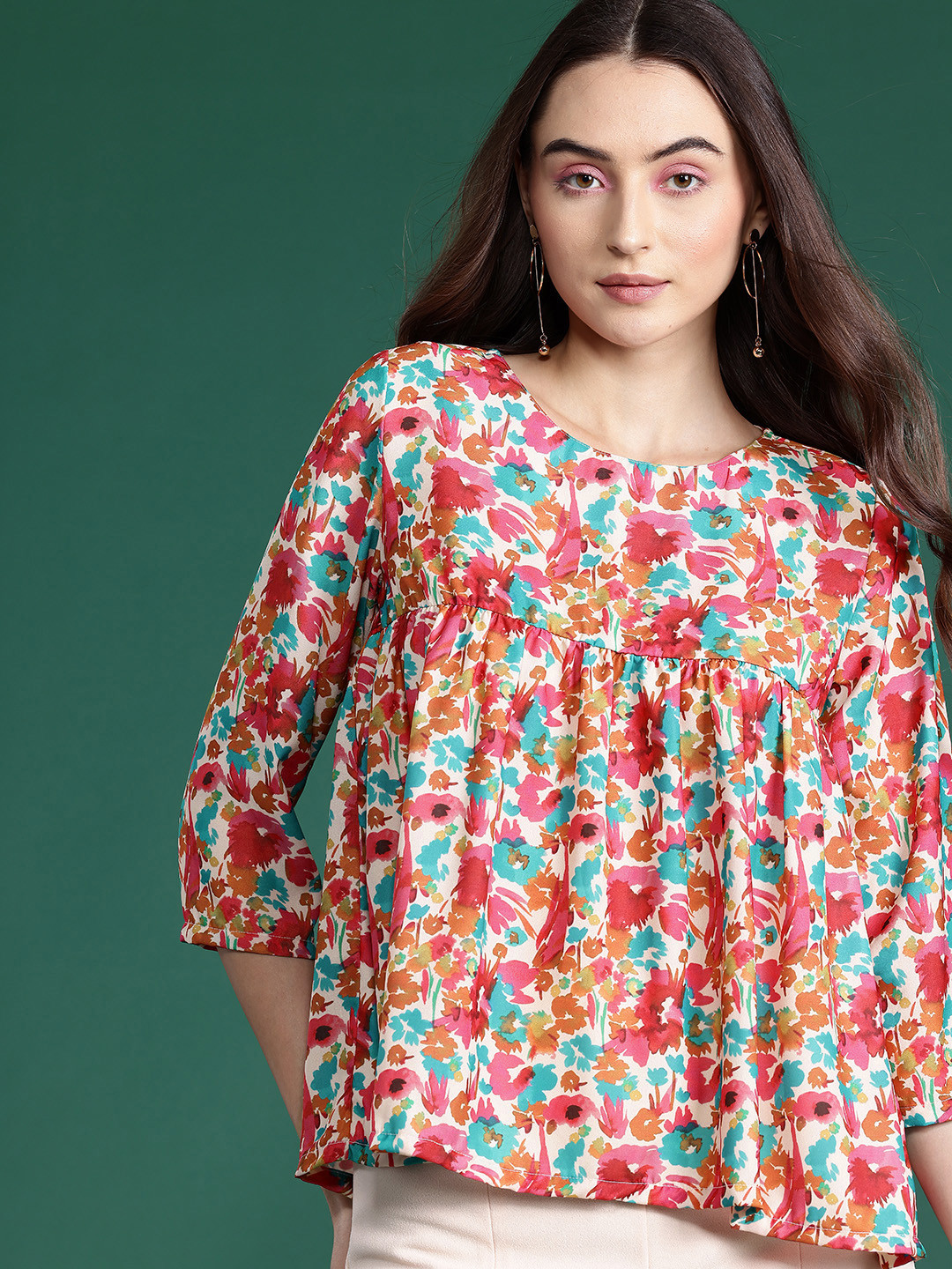 Buy DressBerry Floral Print A Line Top - Tops for Women 23977656 | Myntra