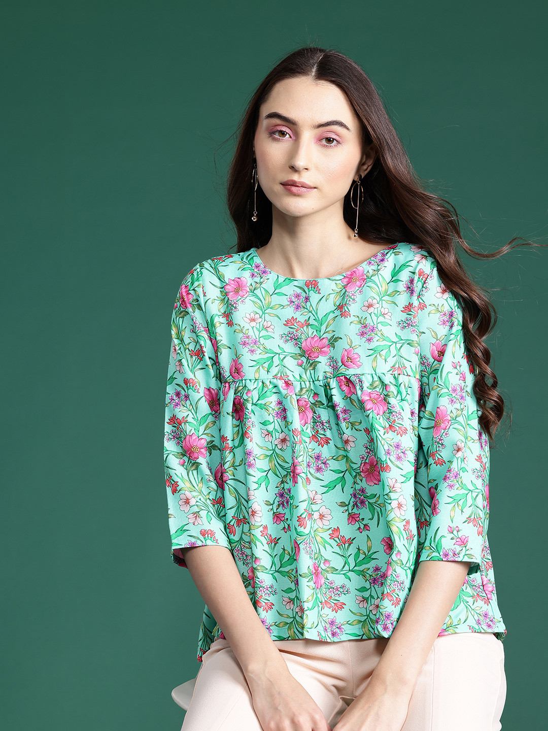 Buy DressBerry Floral Print A Line Top - Tops for Women 23977692 | Myntra
