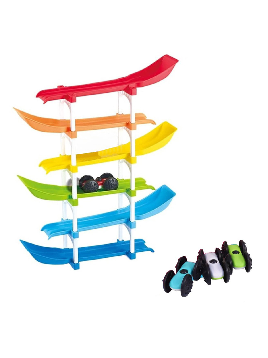 Buy MUREN Kids 6 Level Racer Ramp Toy With 4 Car Racing Track - Toy ...