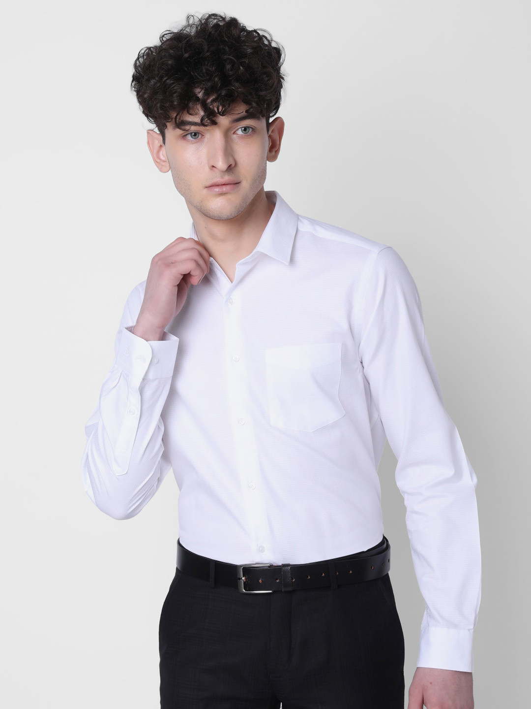 Buy J Hampstead Classic Slim Fit Opaque Cotton Formal Shirt - Shirts ...