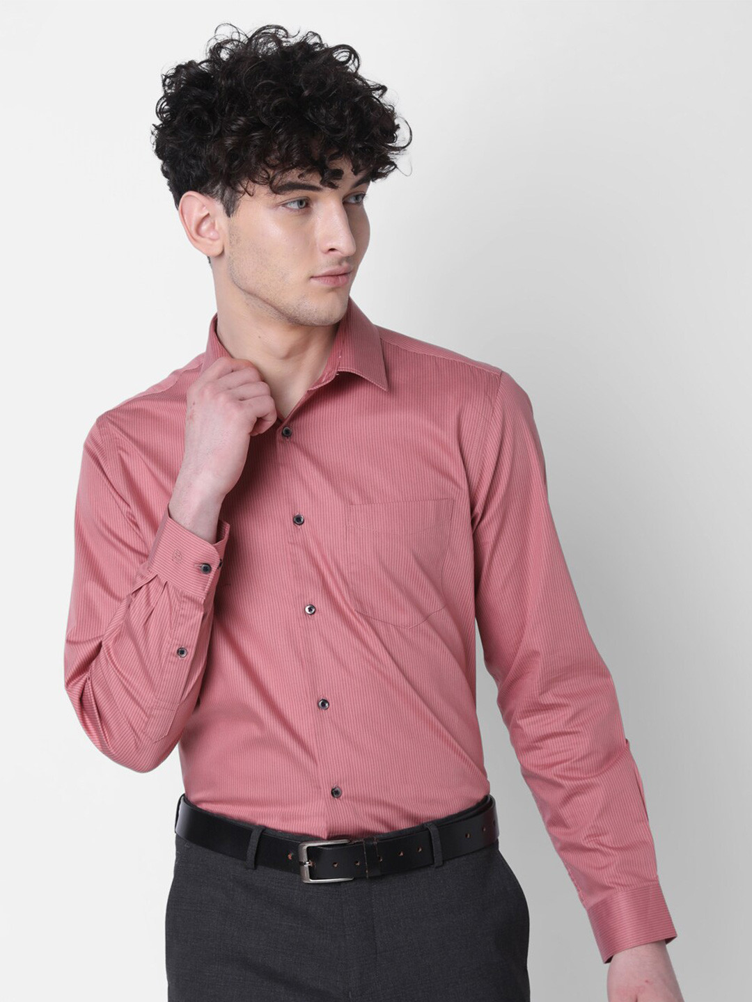 Buy J Hampstead Classic Opaque Striped Formal Shirt - Shirts for Men ...