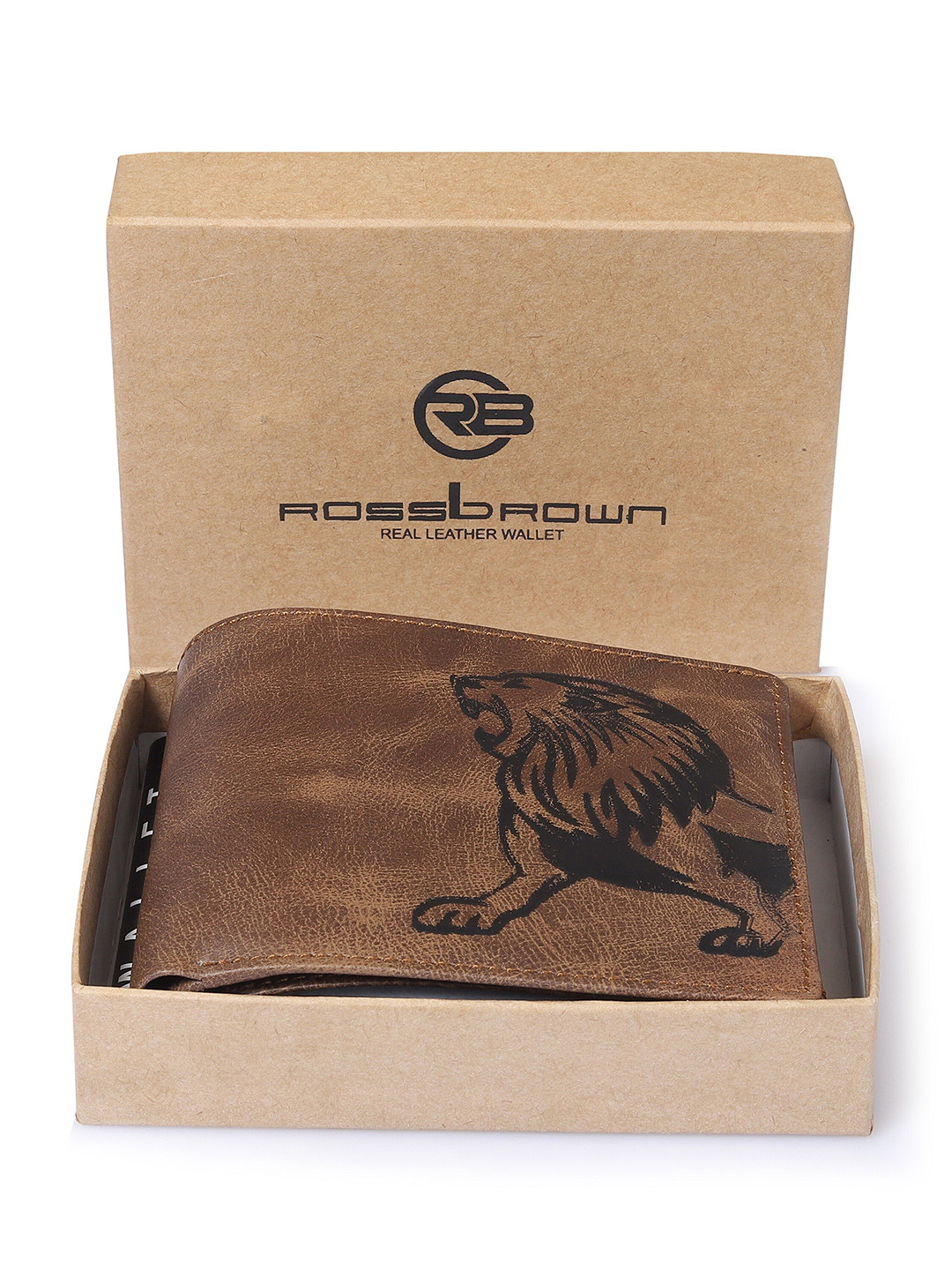 Buy ROSS BROWN Printed Leather Two Fold Wallet - Wallets for Men ...