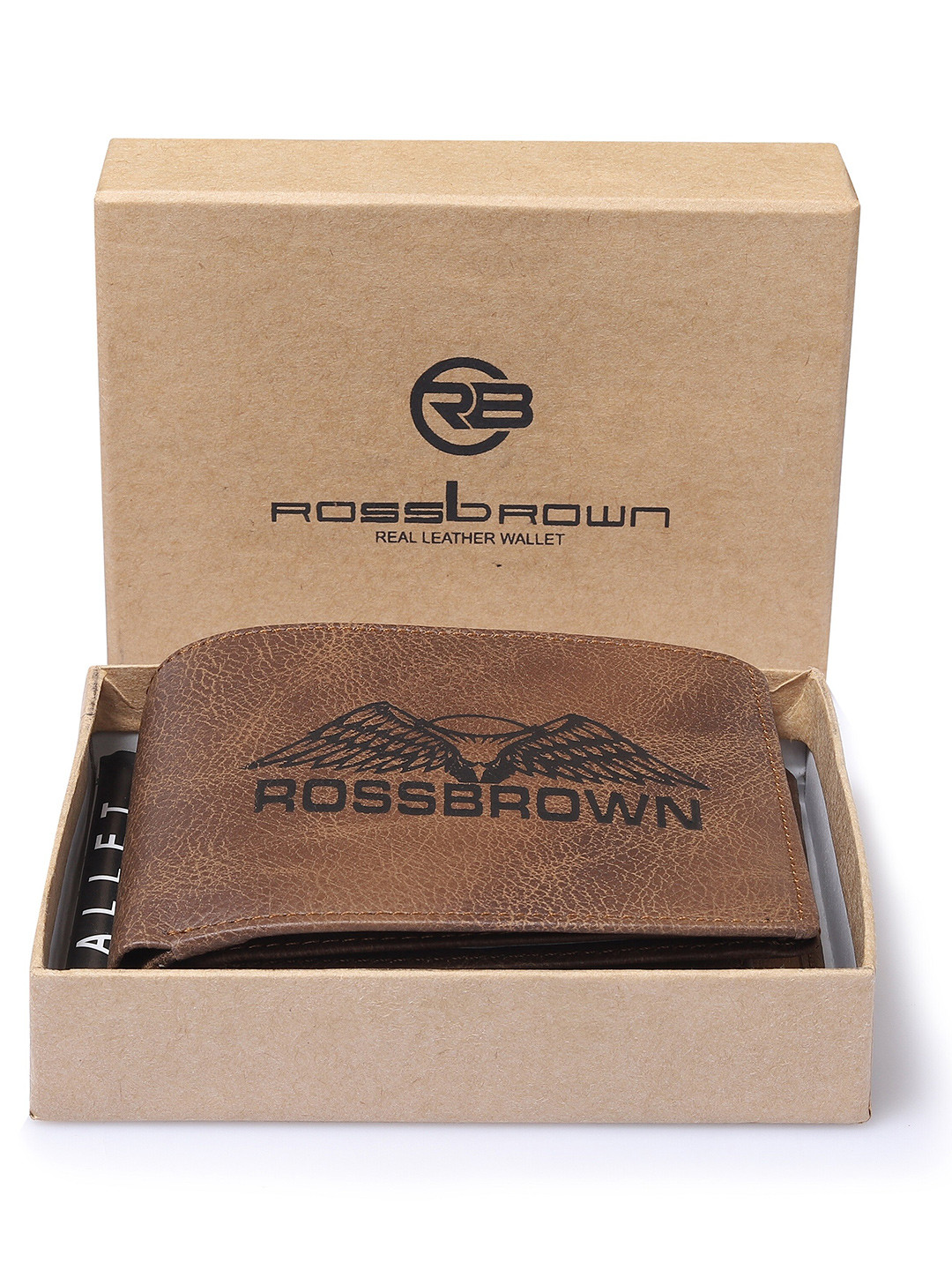 Buy ROSS BROWN Printed Leather Two Fold Wallet - Wallets for Men ...