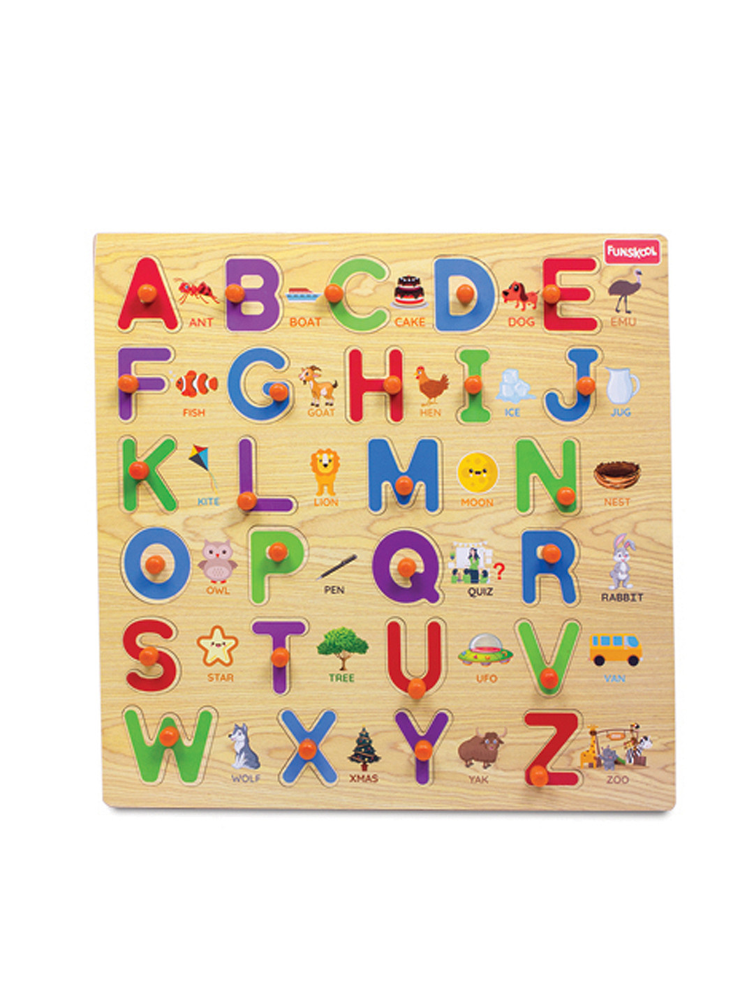 Buy Funskool Multicoloured ABC Wooden Puzzle - Activity Toys And Games ...