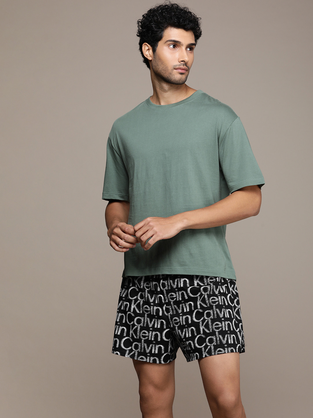 Buy Calvin Klein Underwear Men Brand Logo Printed Pure Cotton Boxer ...