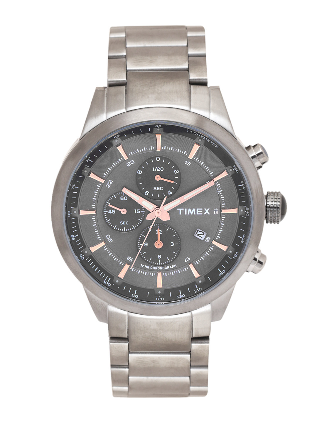 Buy Timex Men Gunmetal Toned Analogue Watch TW000Y418 - Watches for Men ...