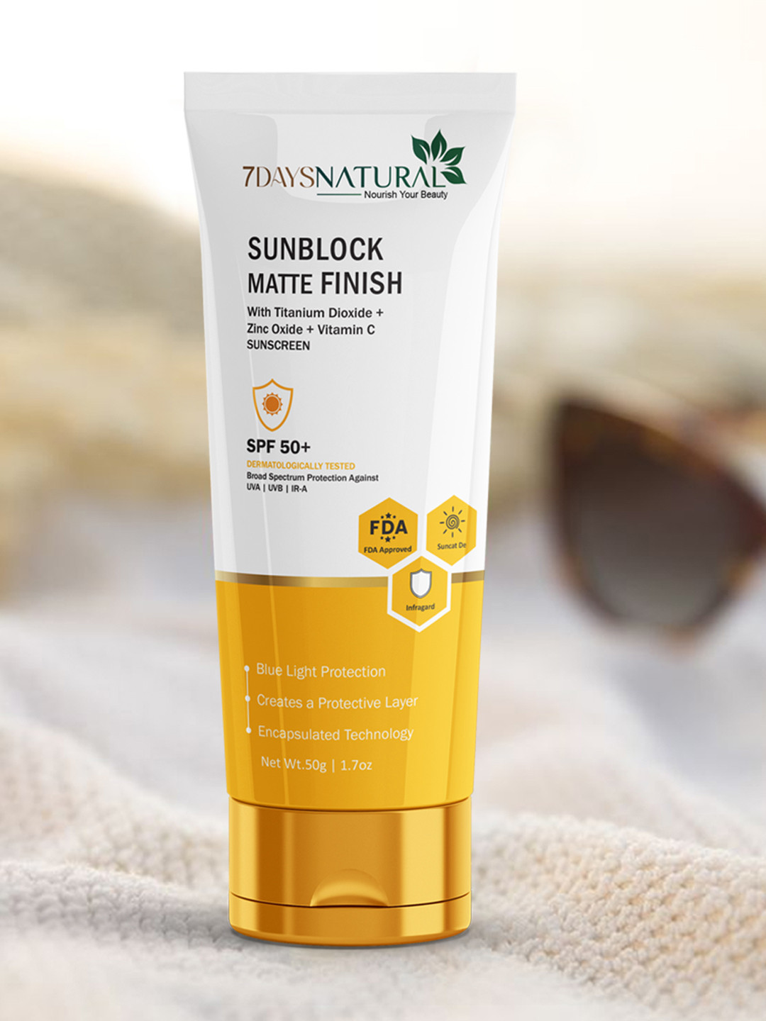 Buy 7 DAYS Unisex Sunblock Matte Finish Cream 50gm - Face Sunscreen for ...