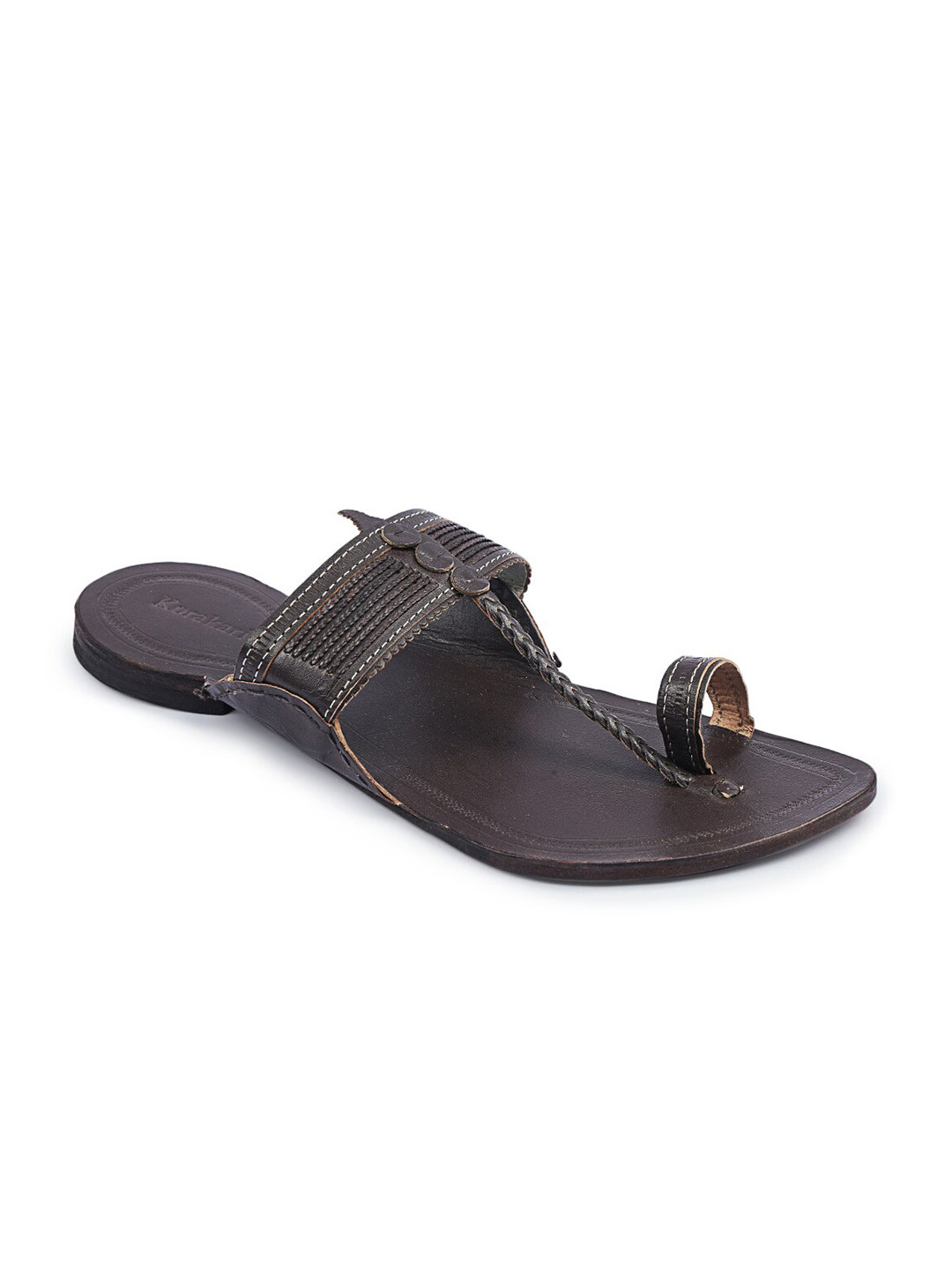 Buy KORAKARI Men Ethnic Leather Kolhapuri Sandals - Sandals for Men ...