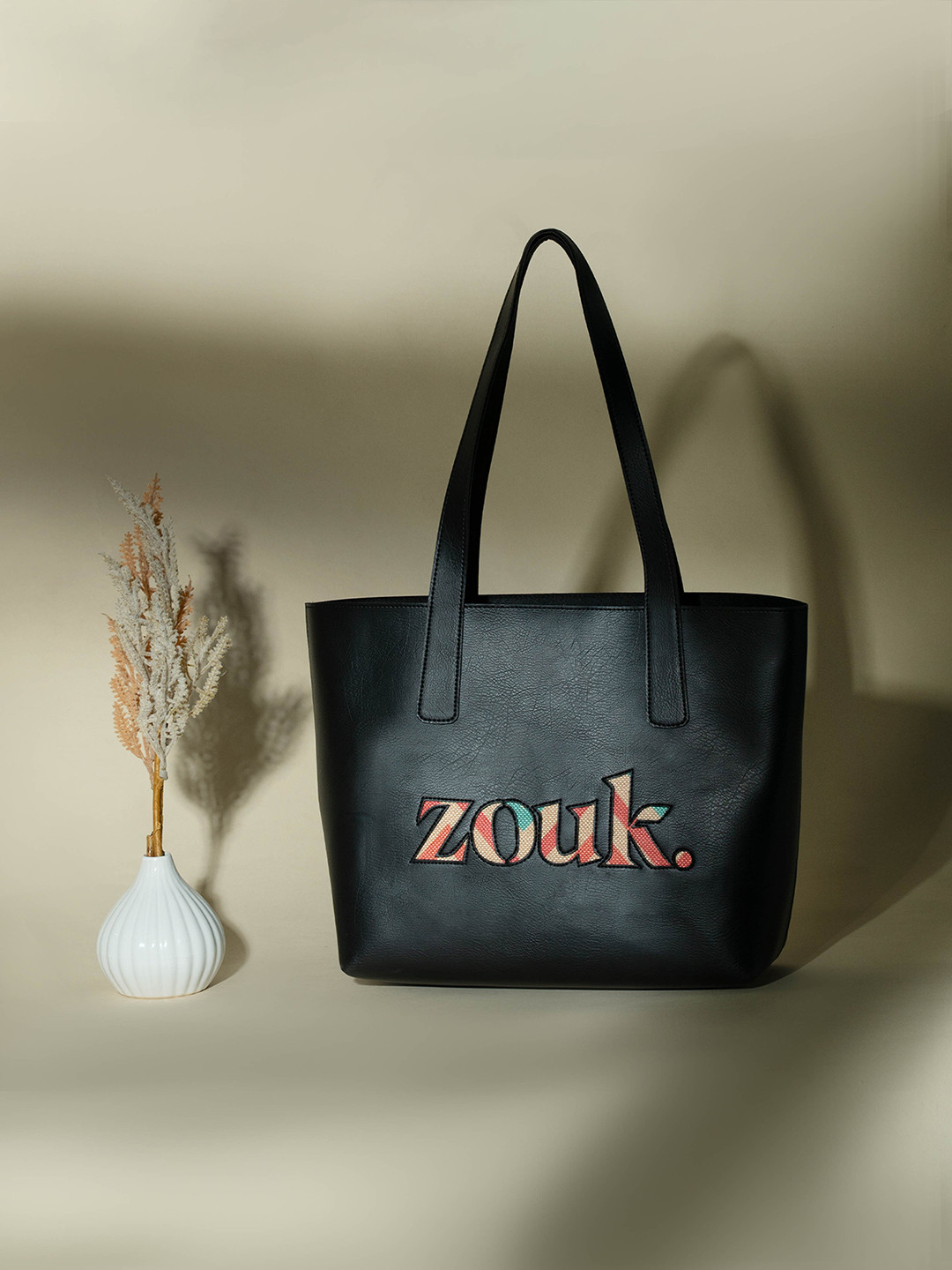 Buy ZOUK Embroidered Structured Tote Bag - Handbags for Women 24010216 | Myntra
