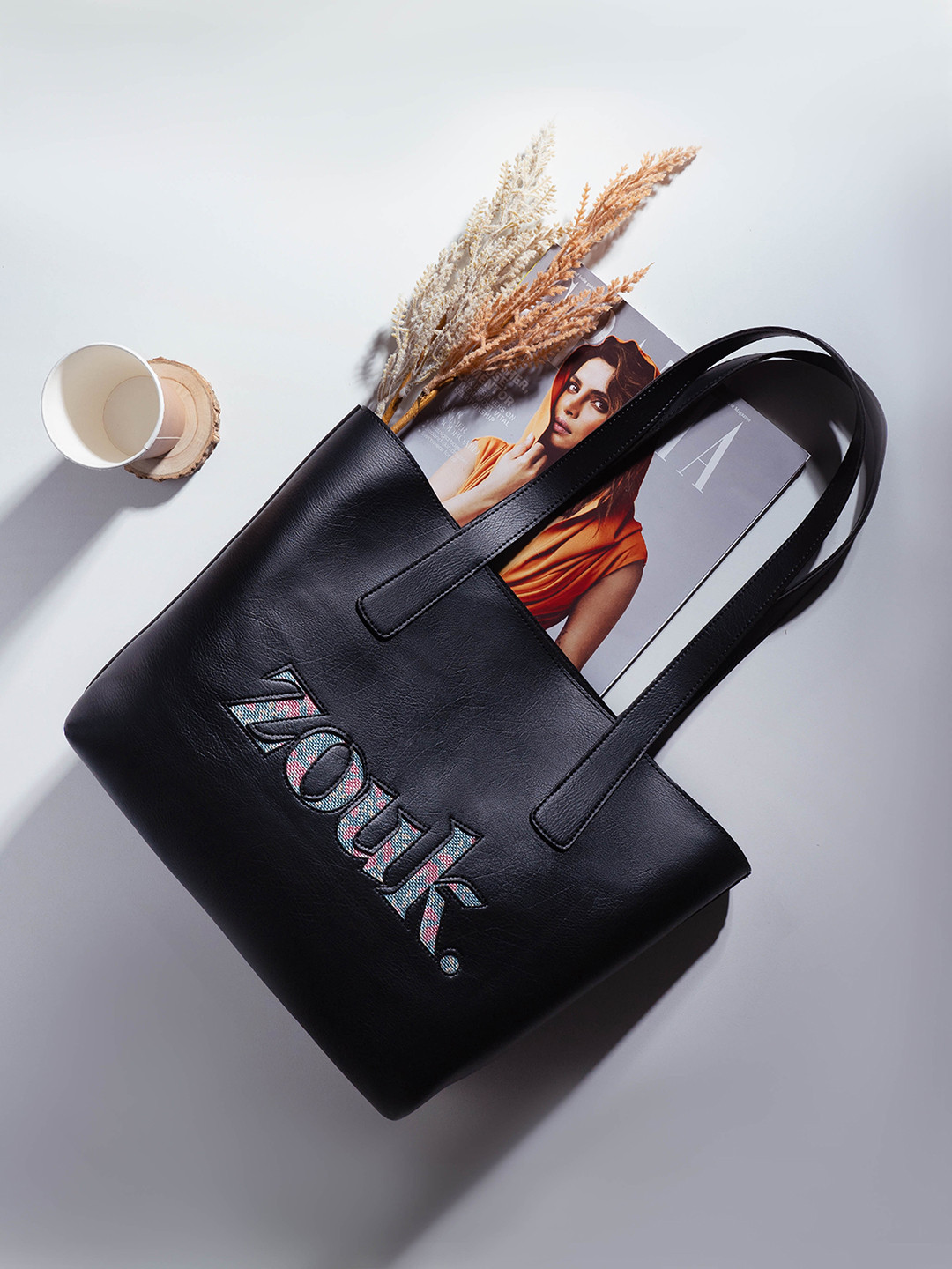 Buy ZOUK Typography Printed Water Resistant Structured Shoulder Bag ...