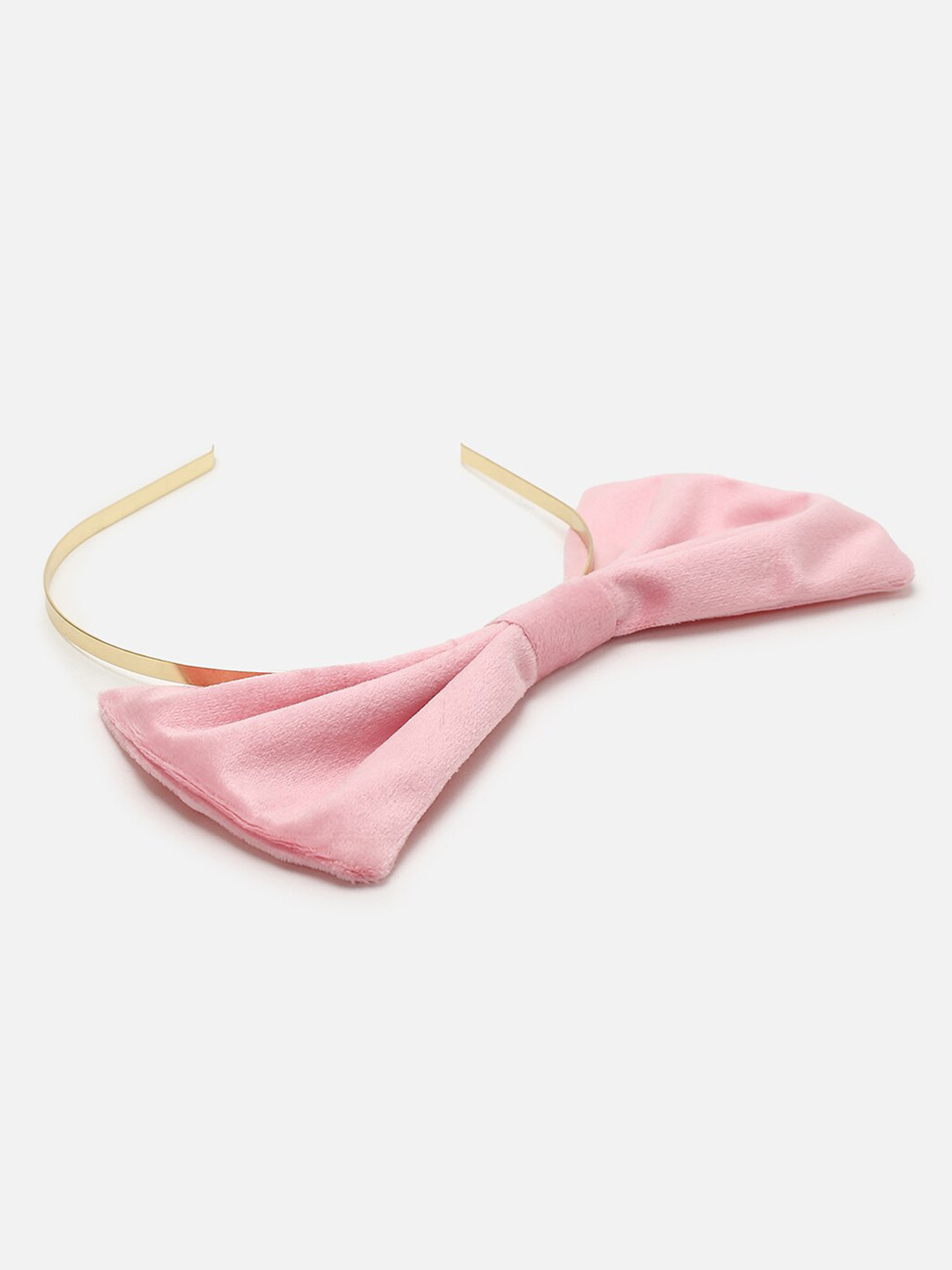Buy FOREVER 21 Women Pink & Gold Toned Bow Hairband - Hair Accessory ...