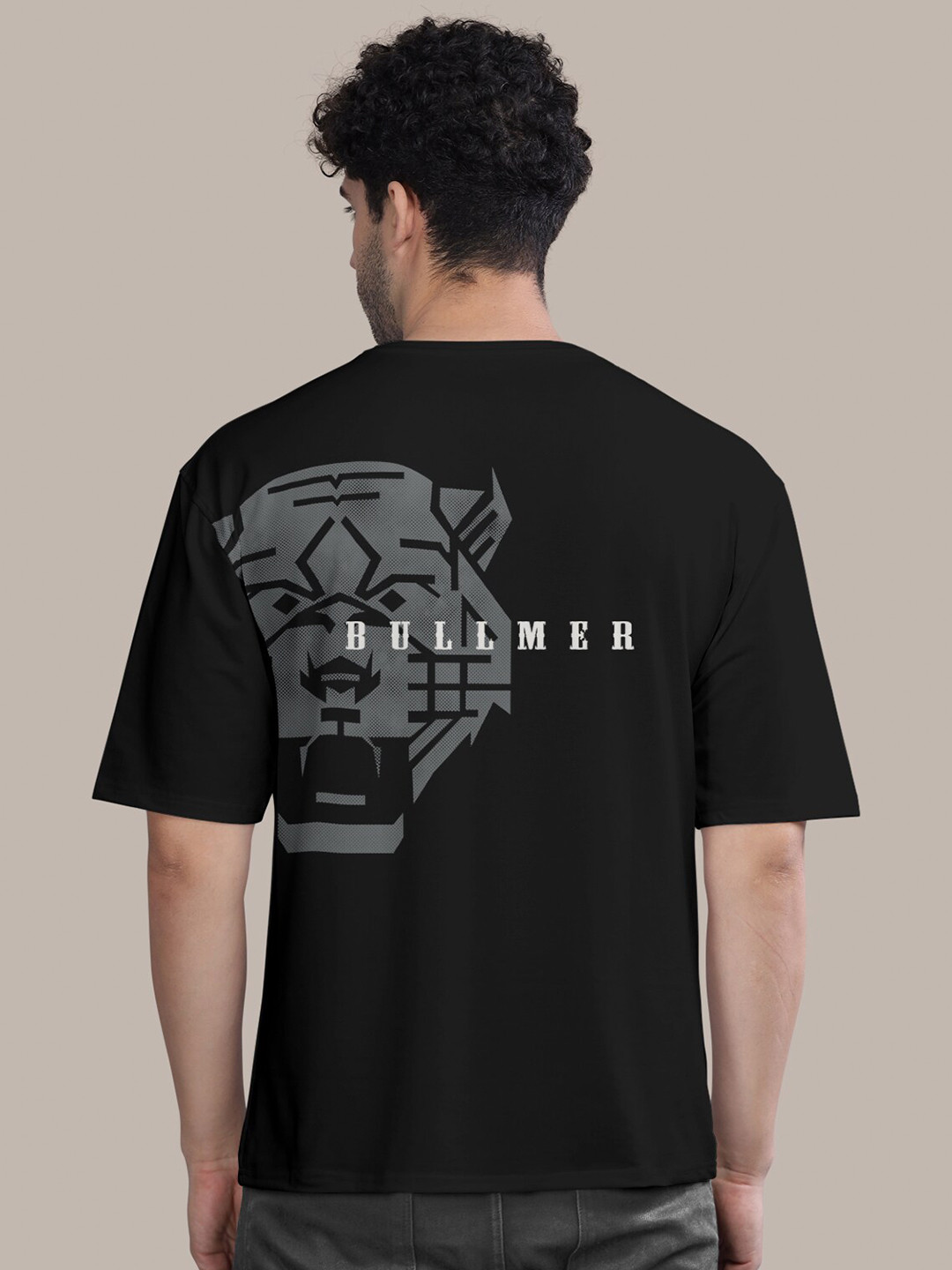 Buy BULLMER Graphic Printed Round Neck Oversized Cotton T Shirt ...