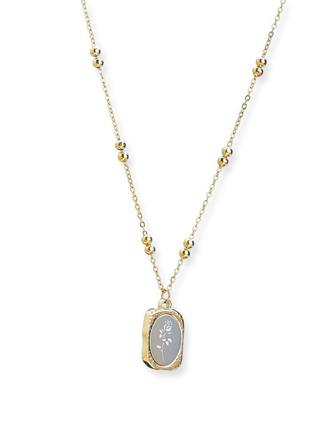 Buy PALMONAS Gold Plated Rose Pendant Chain - Necklace And Chains for ...