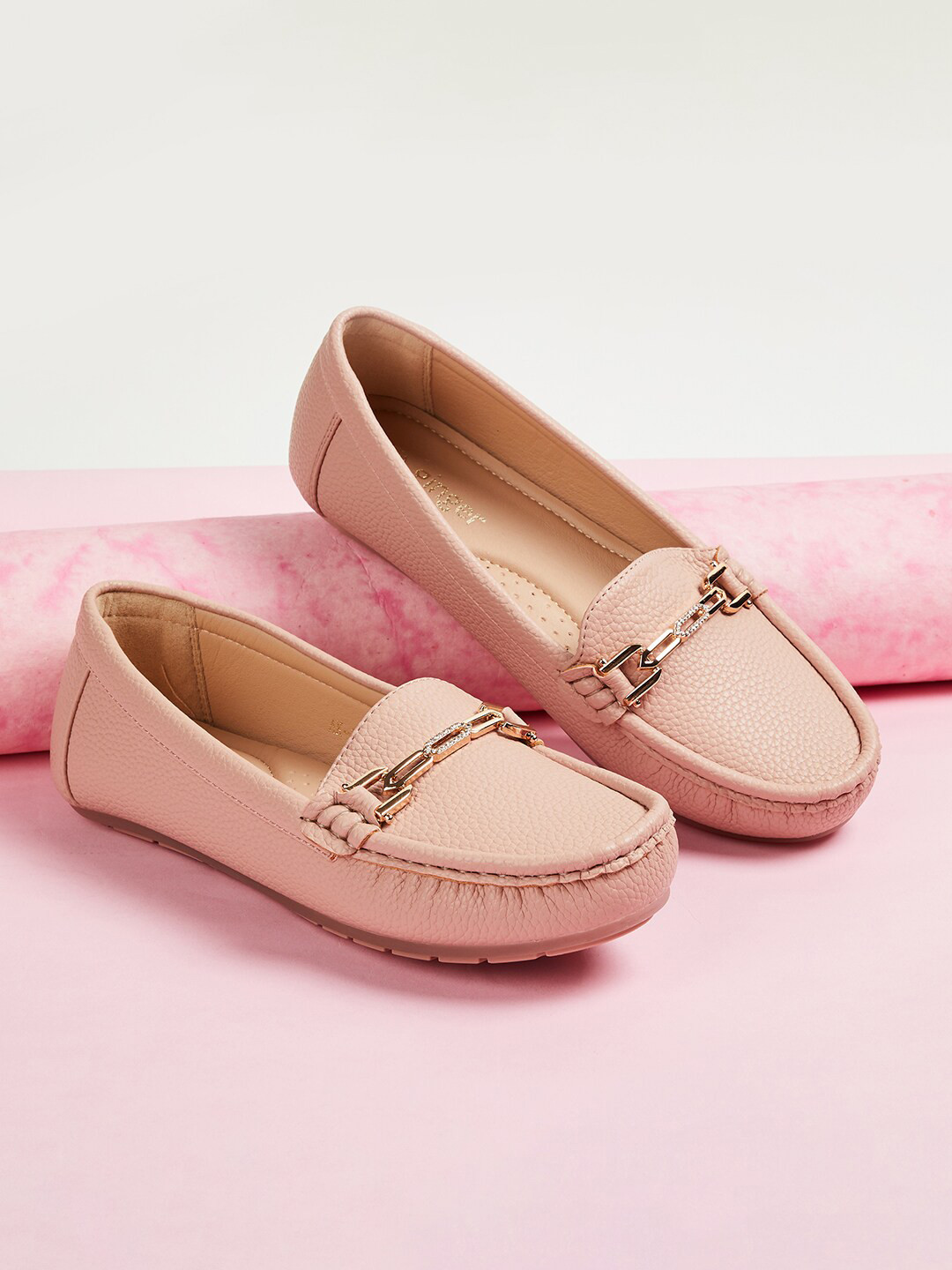 Buy Ginger By Lifestyle Women Textured Slip On Loafers - Casual Shoes ...