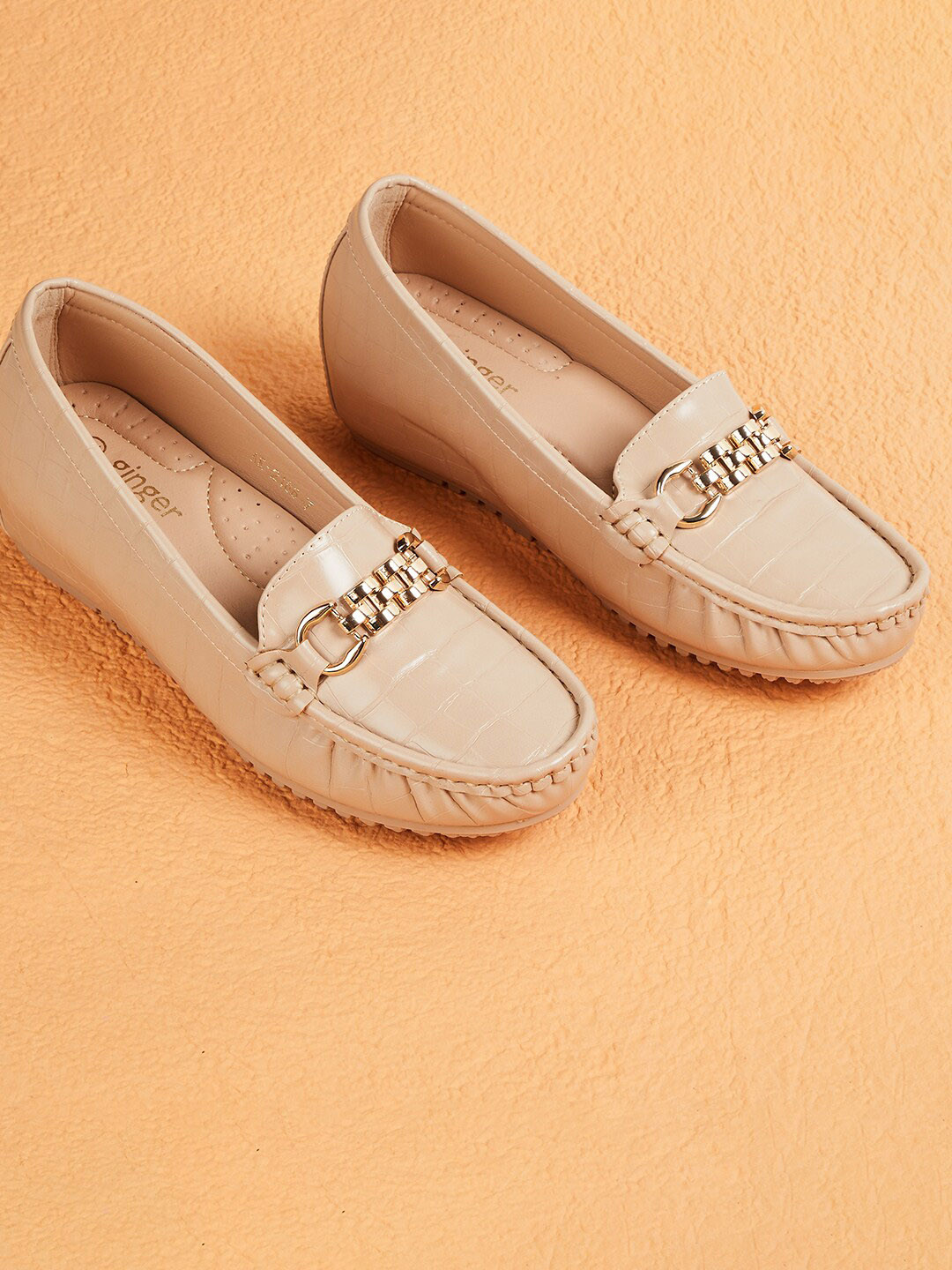 Buy Ginger By Lifestyle Women Textured Slip On Loafers - Casual Shoes ...