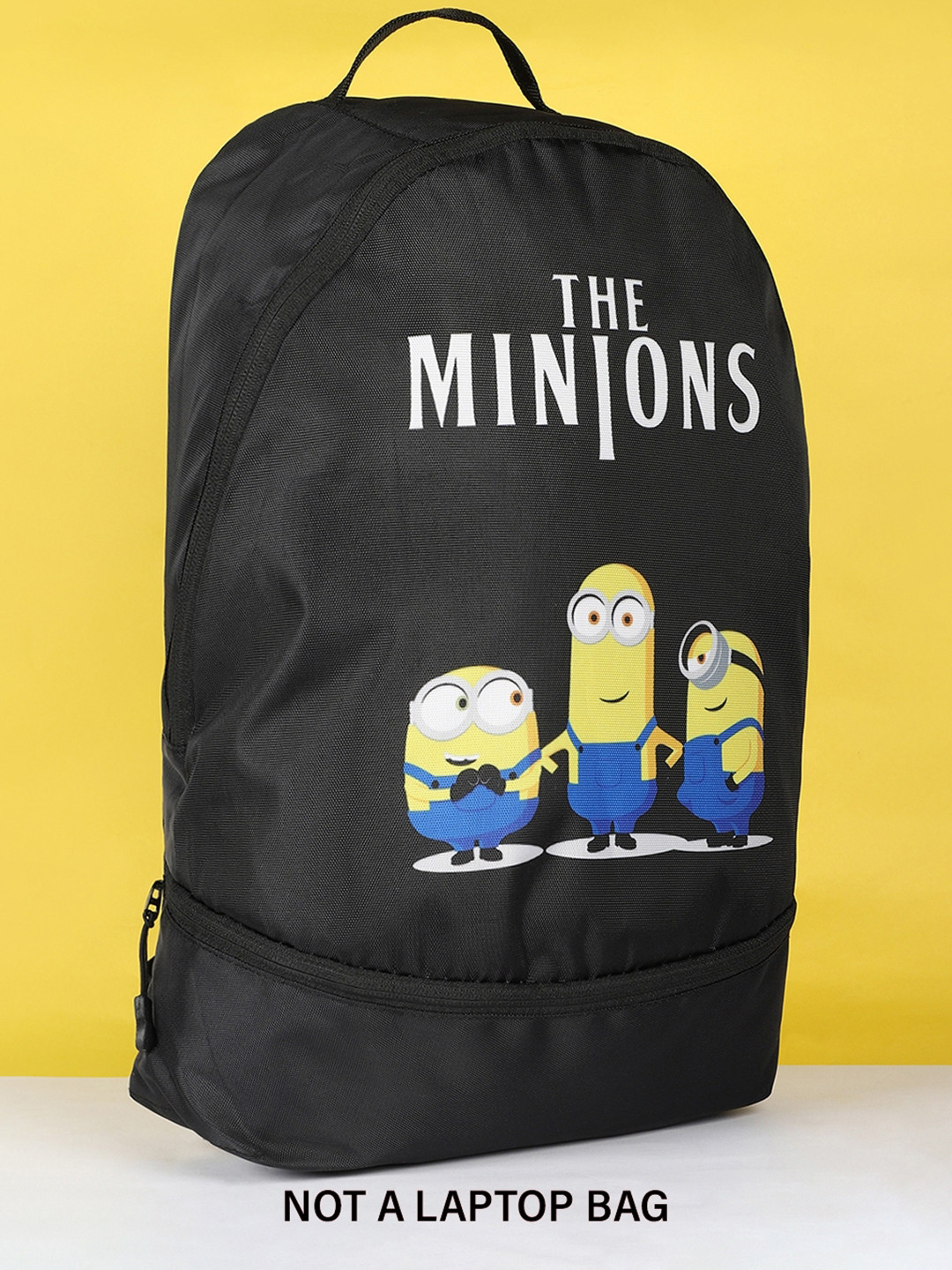 Buy Bewakoof Unisex Black & Yellow Minions Printed Backpack - Backpacks ...