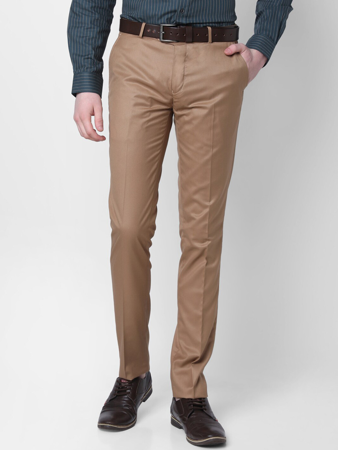 Buy J Hampstead Men Slim Fit Formal Trousers - Trousers for Men ...