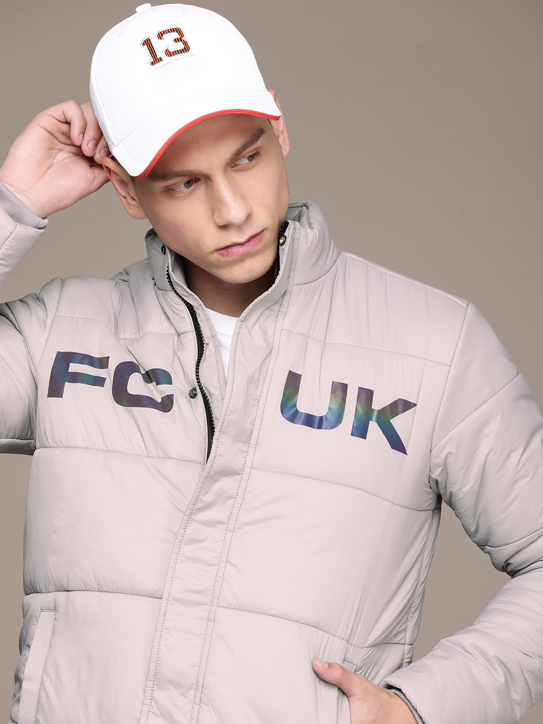 Buy FCUK Men Brand Logo Puffer Jacket - Jackets for Men 24025898 | Myntra