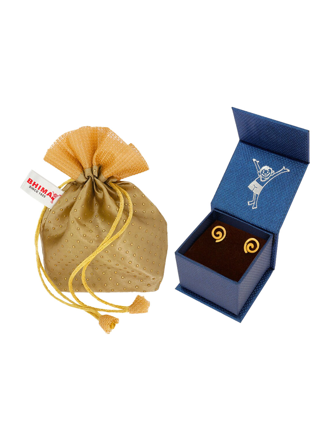 Buy BHIMA 22KT Gold Stud Earrings 3.68 Gm - Earrings Gold for Women ...