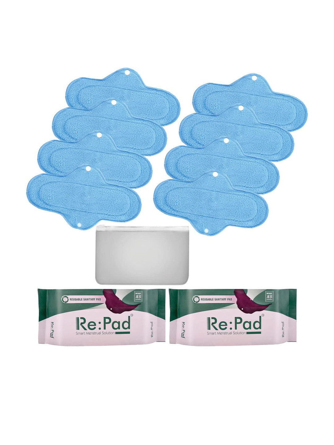 Buy RePad Set Of 8 Reusable Sanitary Menstrual Cloth Pads - Sanitary ...