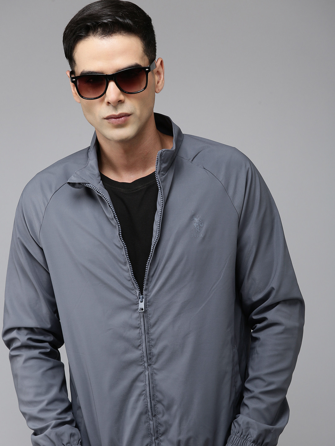 Buy U.S. Polo Assn. Denim Co. Men High Neck Windcheater Jacket ...