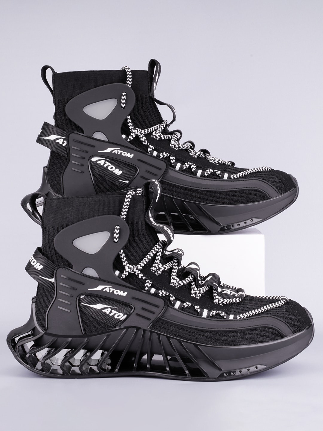 Buy Atom Men Mid Top Lace Up Sneakers - Casual Shoes for Men 24043360 ...