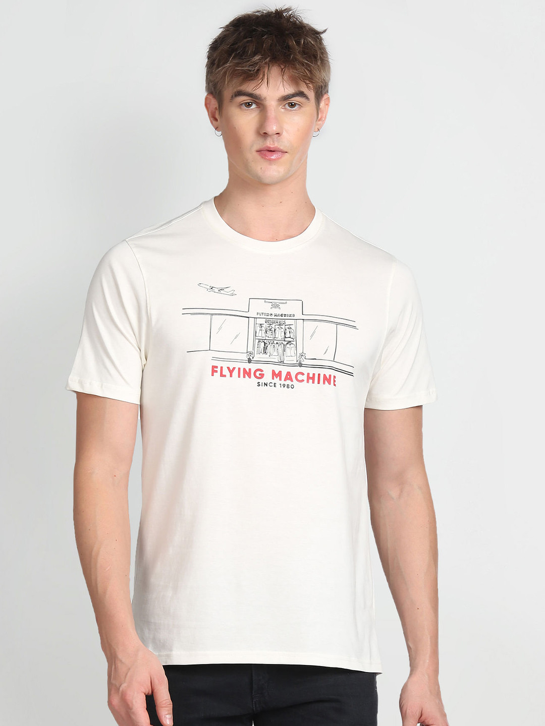 Buy Flying Machine Brand Logo Printed Cotton T Shirt - Tshirts for Men ...