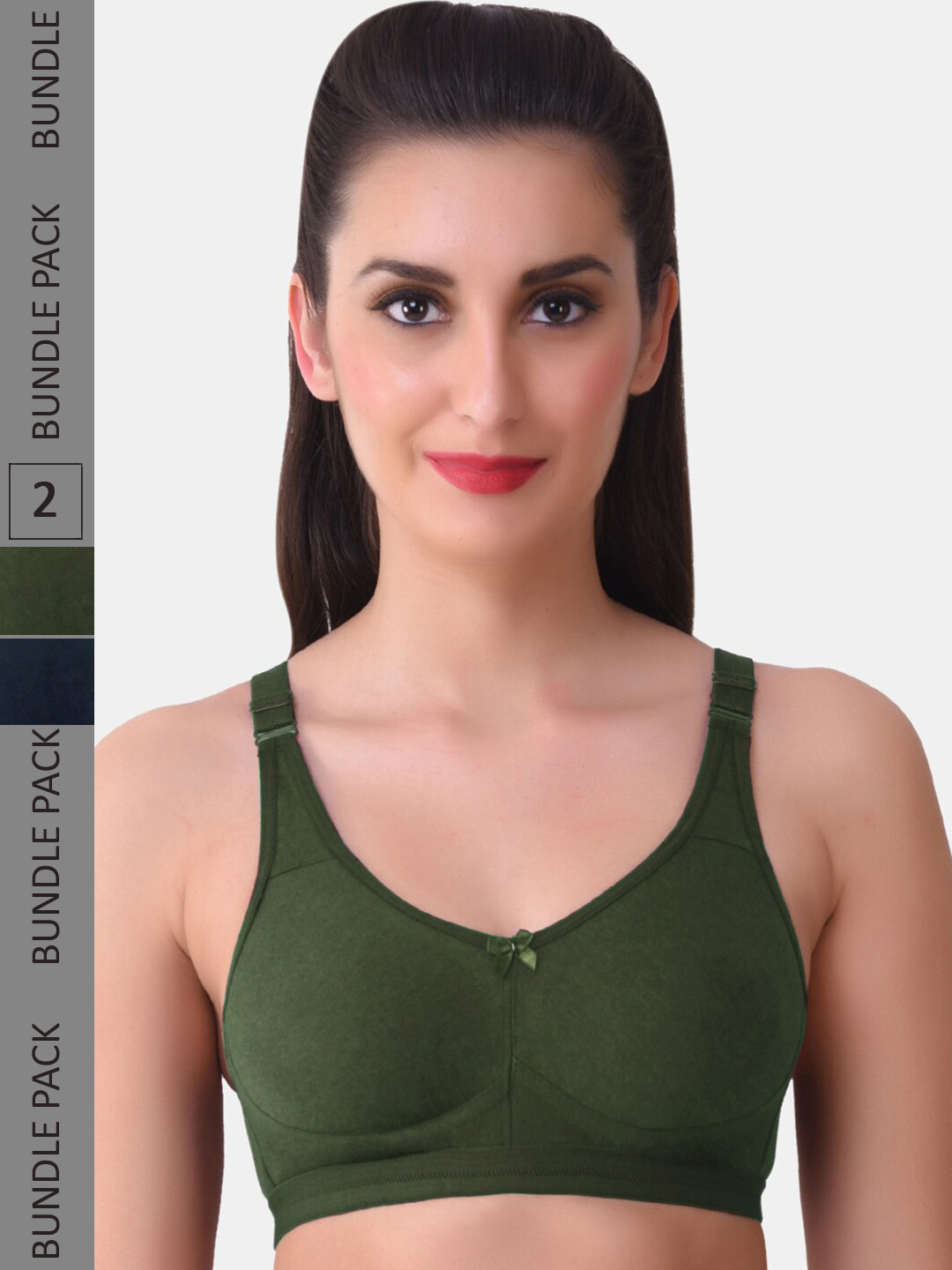 Buy MAROON Pack Of 2 Seamless Bra Heavily Padded With Medium Coverage ...