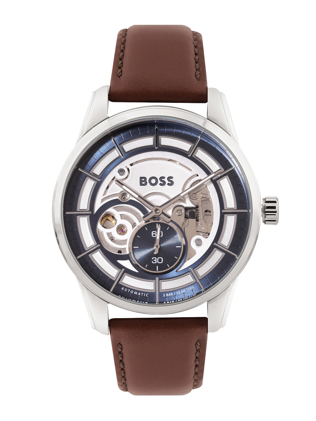 Buy Hugo Boss Men Sophio Skeleton Dial Multi Function Automatic Motion ...