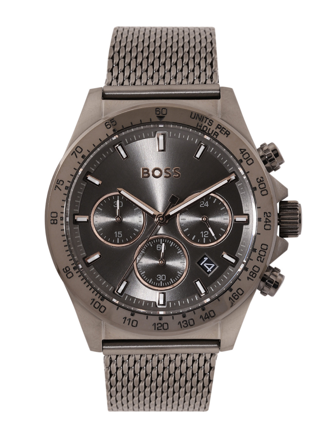 Buy Hugo Boss Men Hero Solid Dial & Stainless Steel Bracelet Style ...