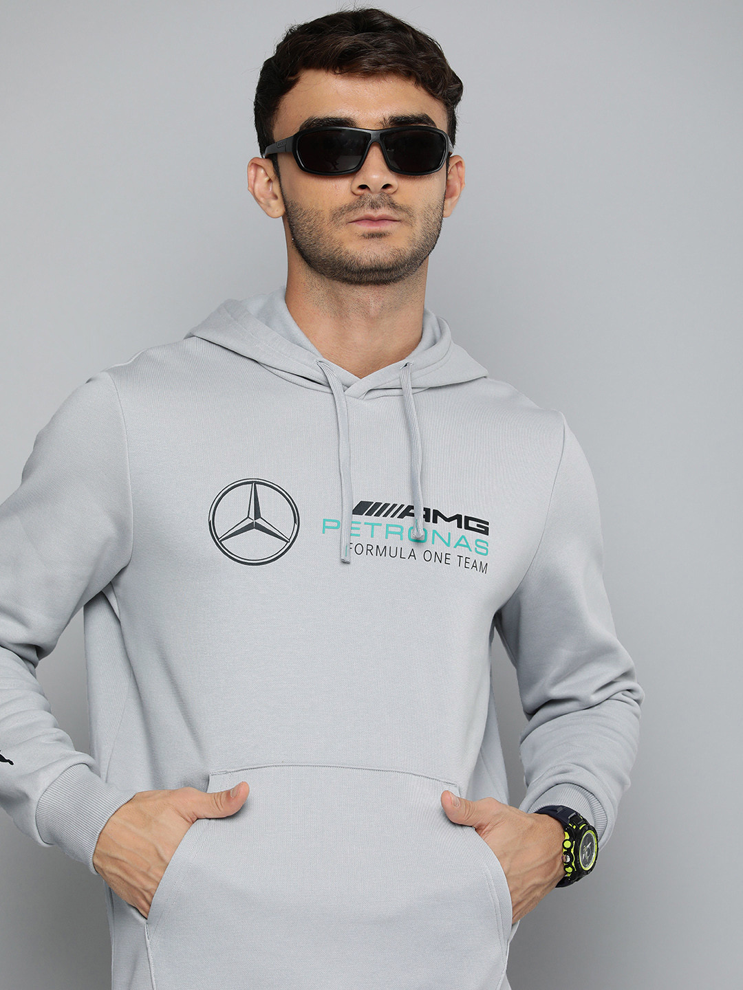 Buy PUMA Motorsport Mercedes AMG PETRONAS Printed Hooded Sweatshirt ...