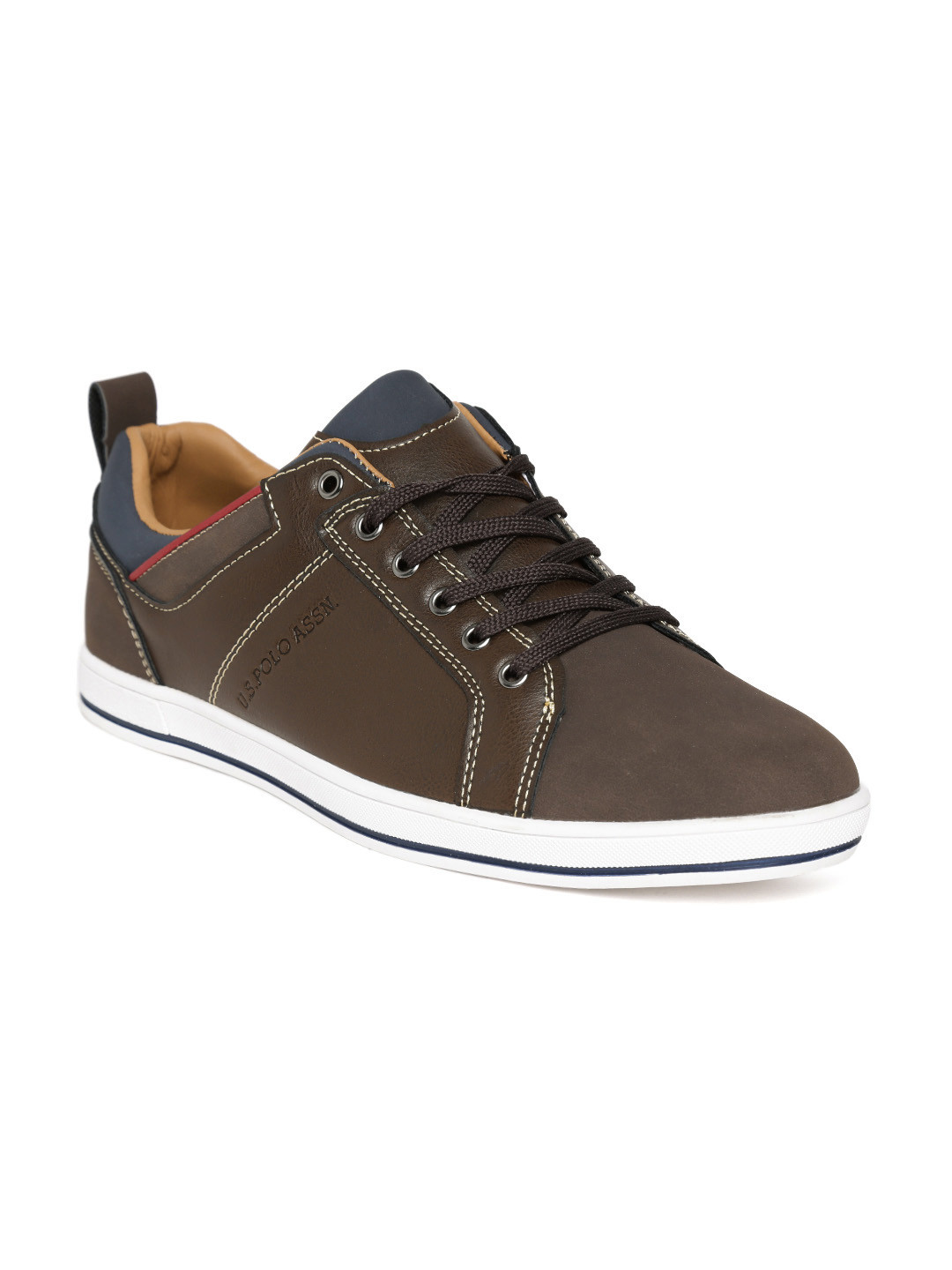 Buy U.S. Polo Assn. Men Coffee Brown Sneakers - Casual Shoes for Men ...