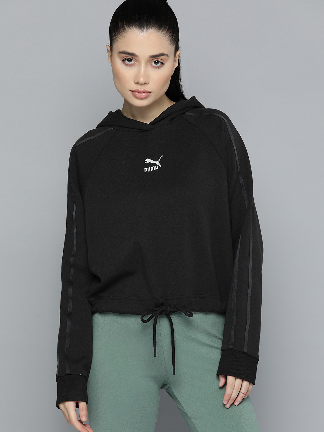 Buy Puma Women Hooded Relaxed Fit Sweatshirt - Sweatshirts for Women ...