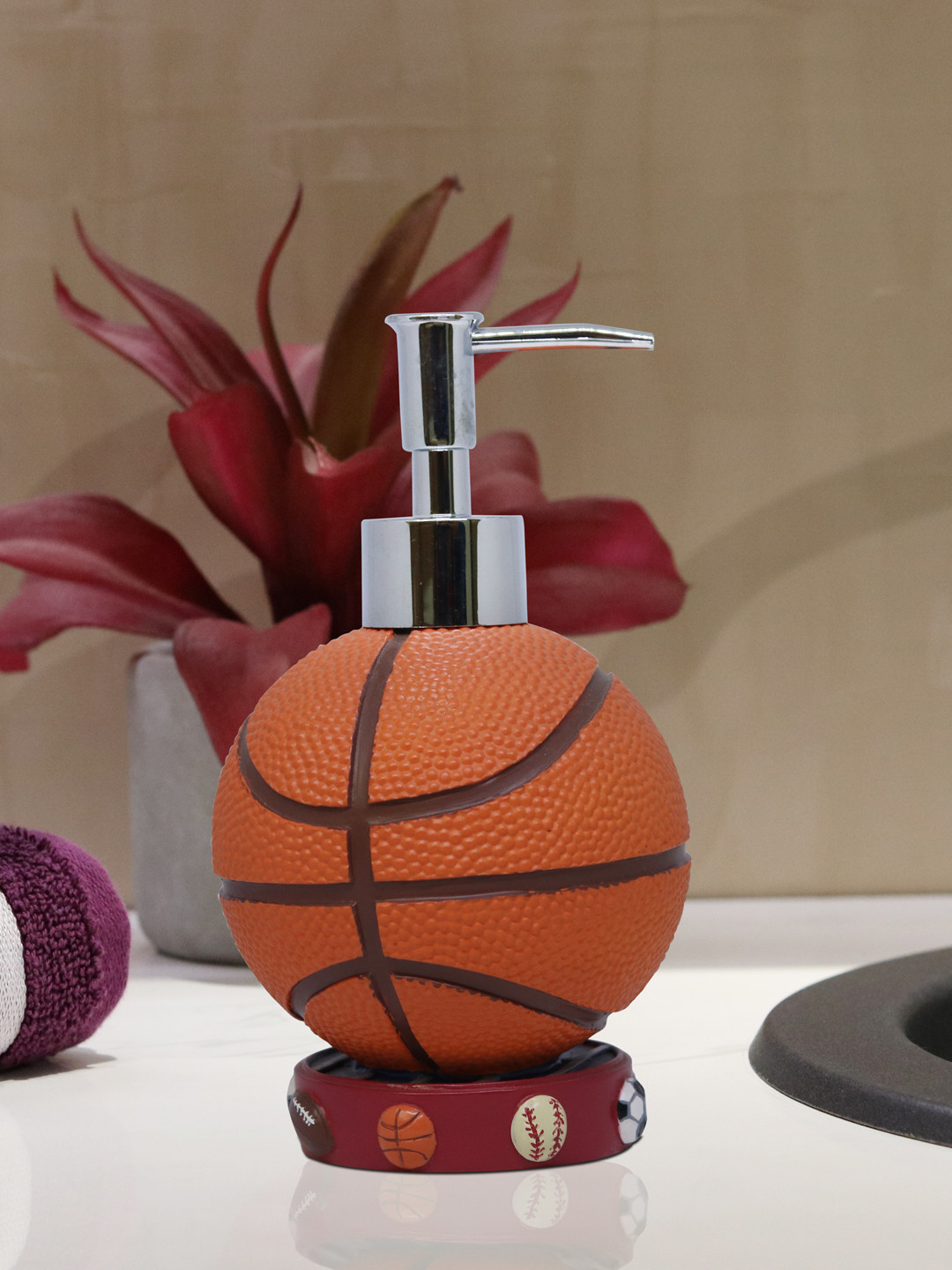 Buy Shresmo Basketball Shape Soap Dispenser - Bathroom Accessories for ...