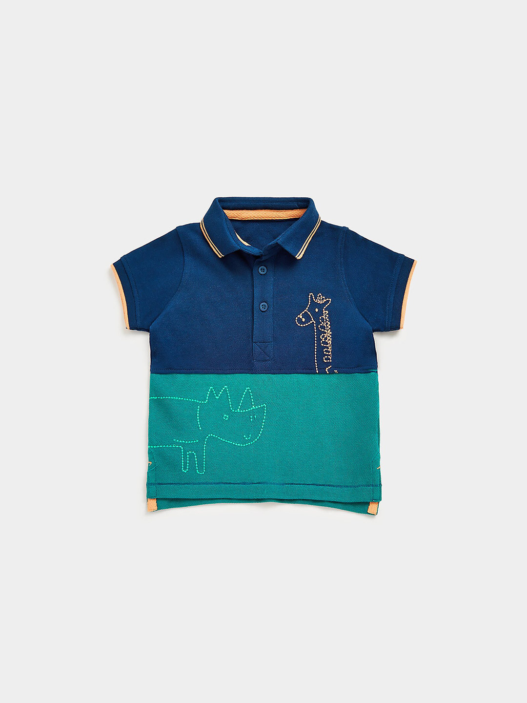 Buy Mothercare Infants Kids Colourblocked Pure Cotton T Shirt - Tshirts ...