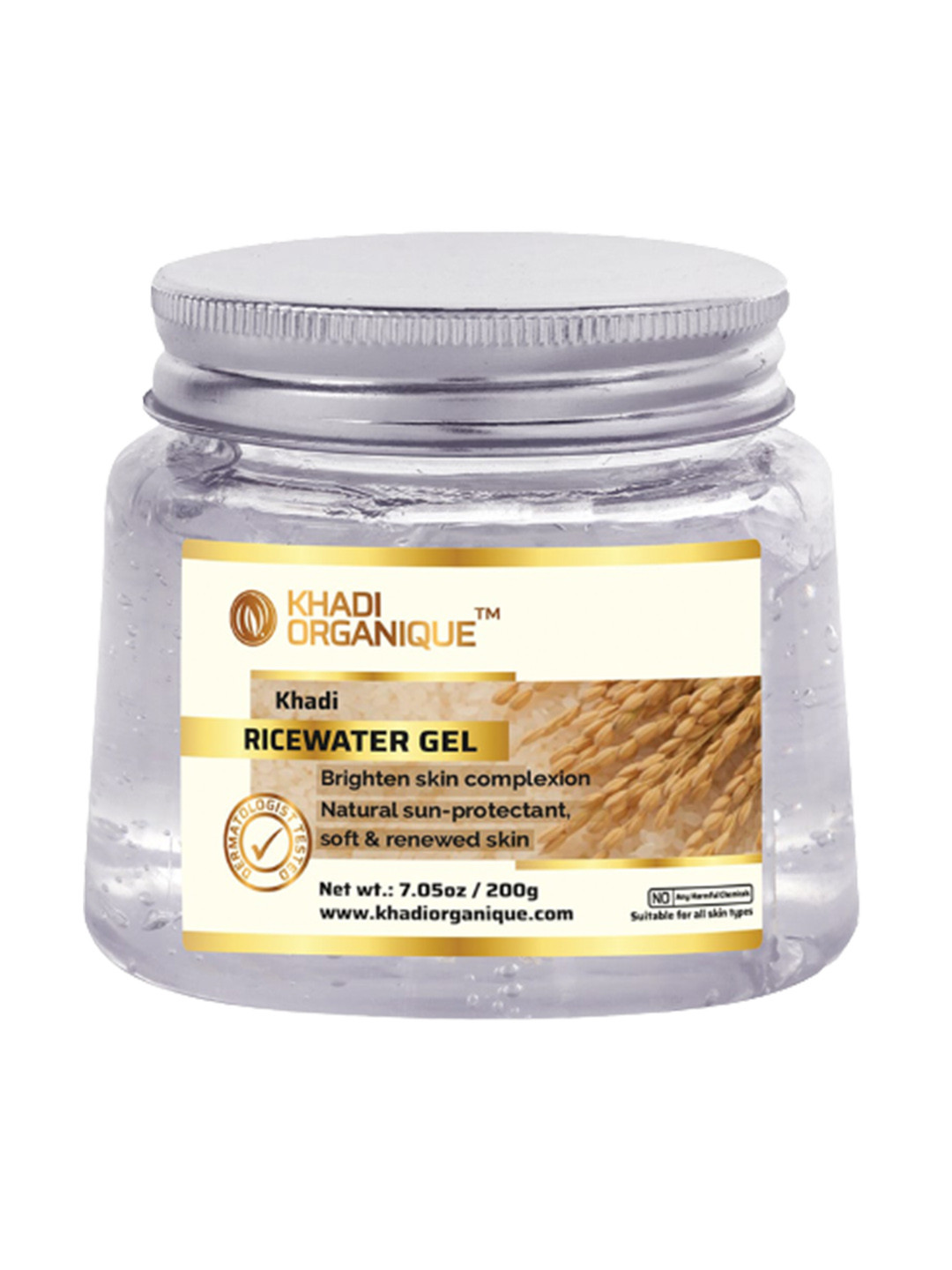Buy Khadi Organique Rice Water Face Gel For Skin Brightening 200 Gm ...
