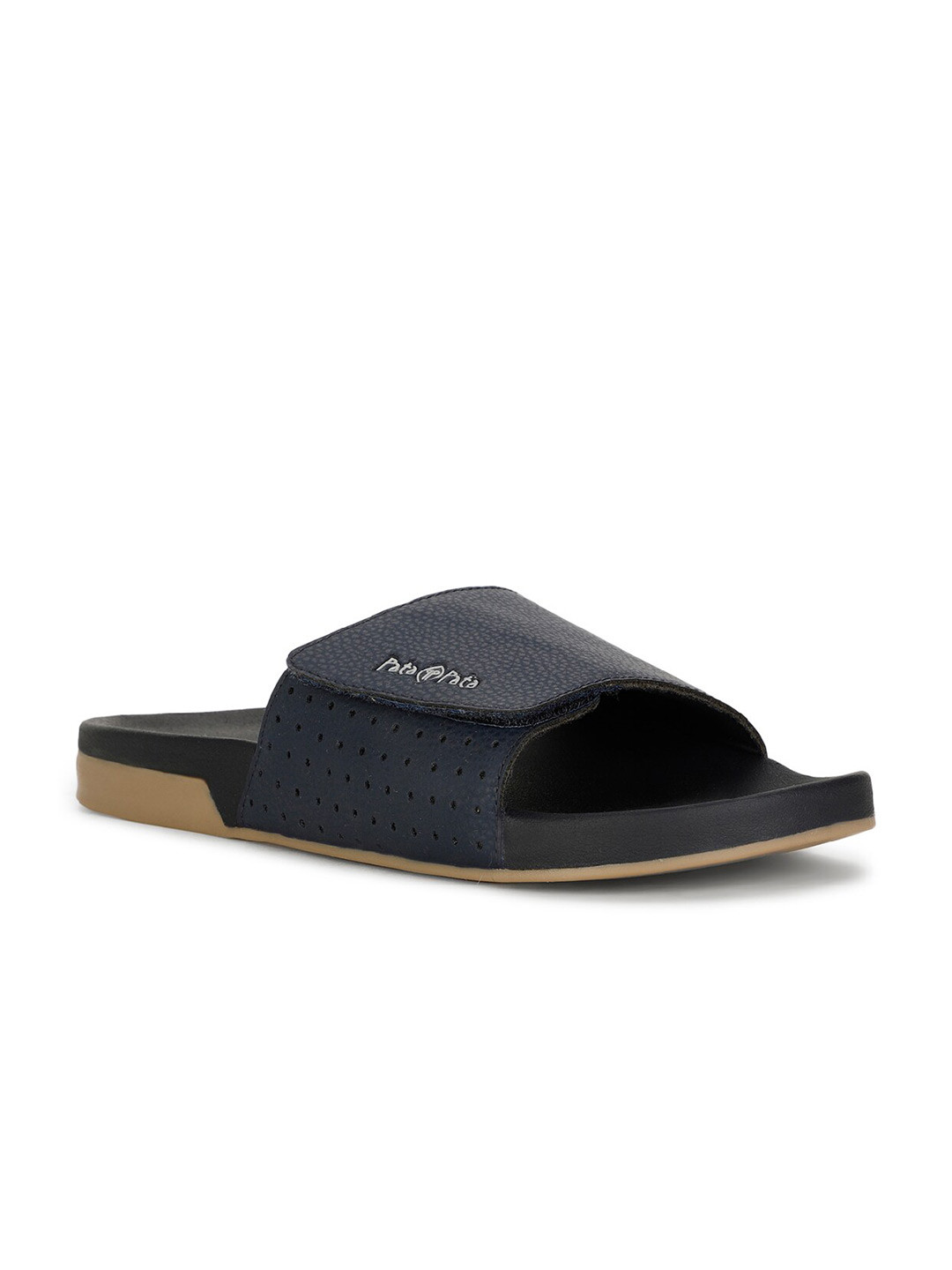 Buy Bata Men Sunshine Velcro Closure Sliders - Flip Flops for Men ...