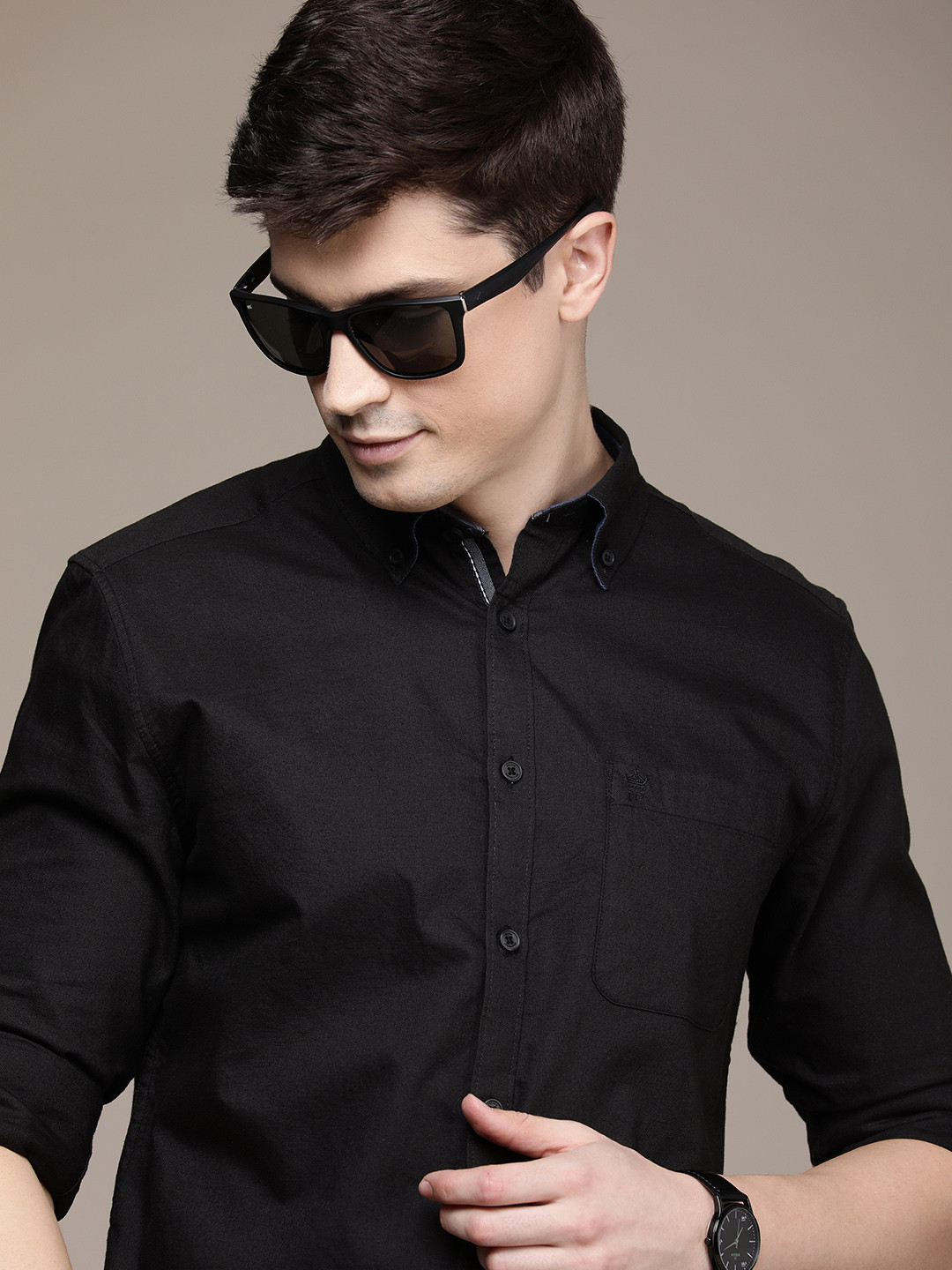 Buy French Connection Pure Cotton Button Down Collar Slim Fit Casual ...
