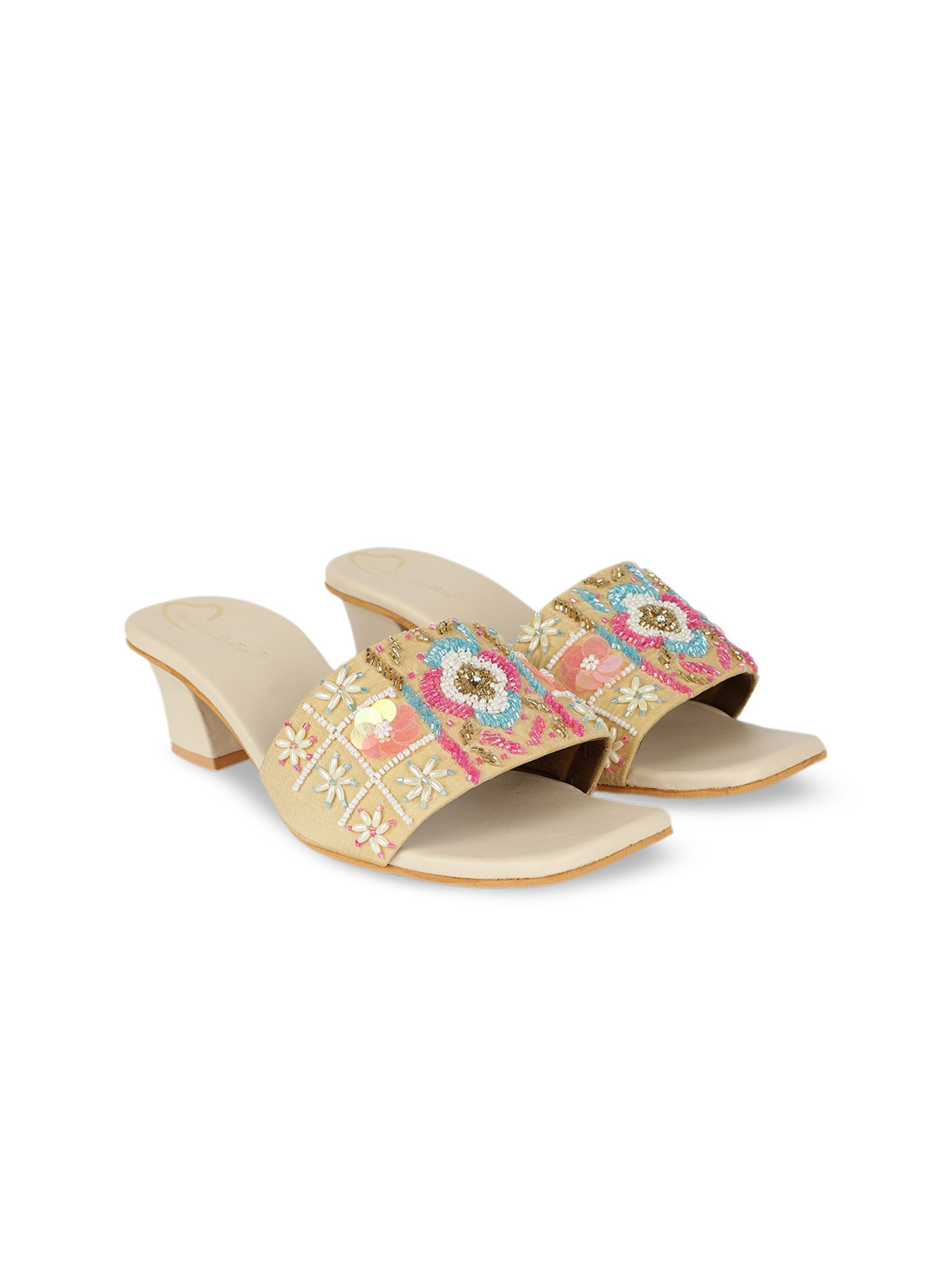 Buy The Desi Dulhan Ethnic Embellished Block Heels - Heels for Women ...