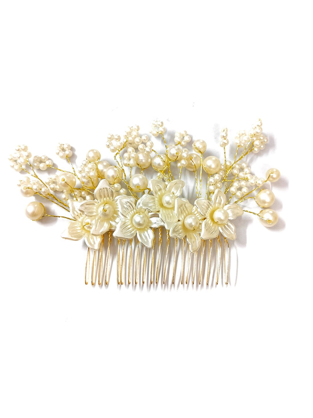Buy Hair Flare Floral Embellished Comb Pin - Hair Accessory for Women ...