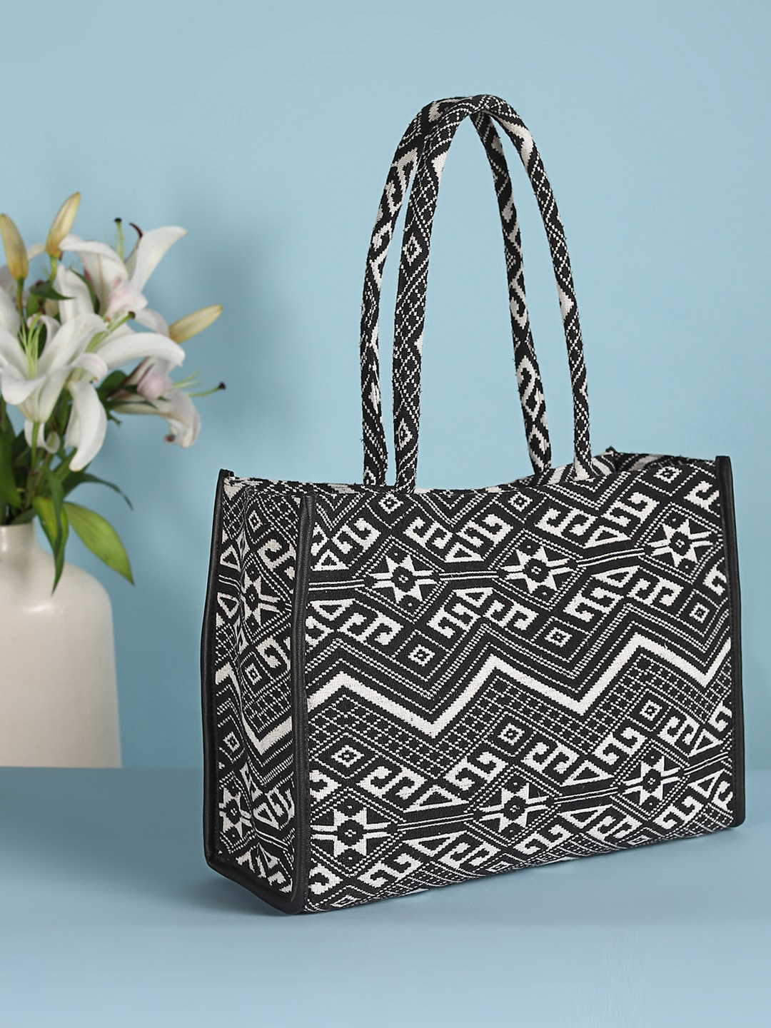 Buy DEEBACO African Geometrical Printed Tote Bag - Handbags for Women ...