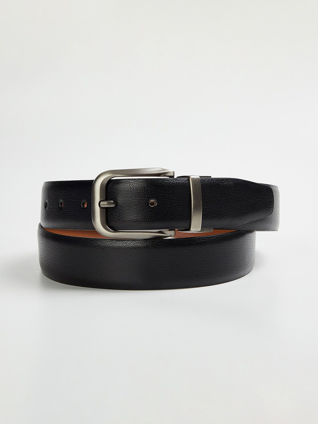 Buy CODE By Lifestyle Men Black Reversible Formal Belt - Belts for Men ...